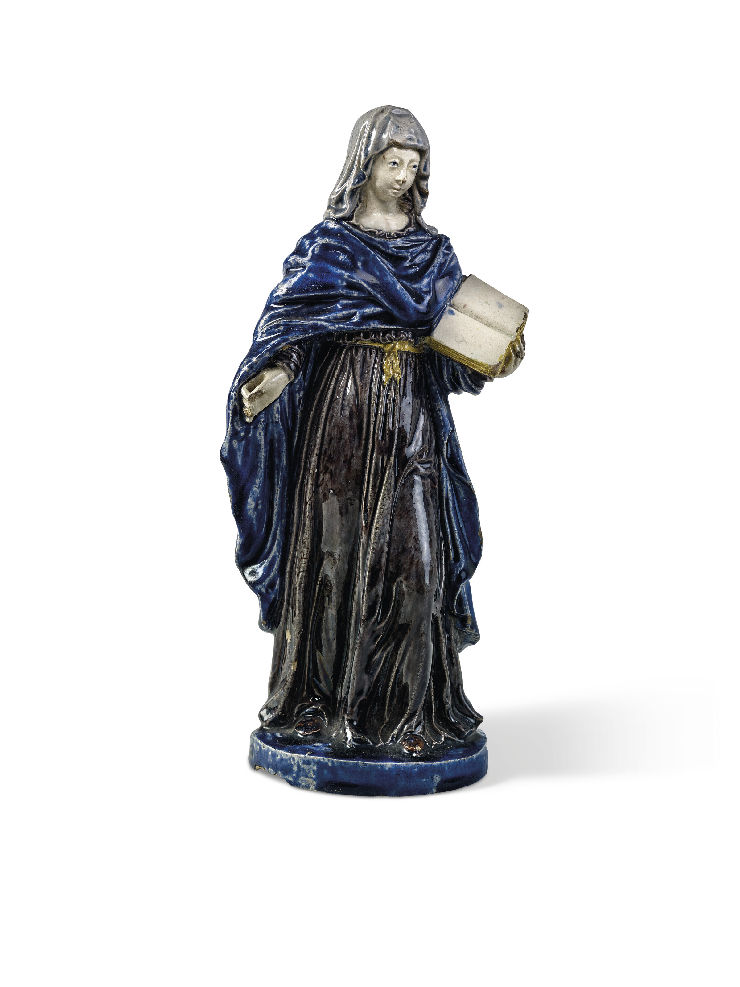 STATUETTE REPRÉSENTANT SAINTE CATHERINE EN CÉRAMIQUE POST-PALISSÉENNE ...