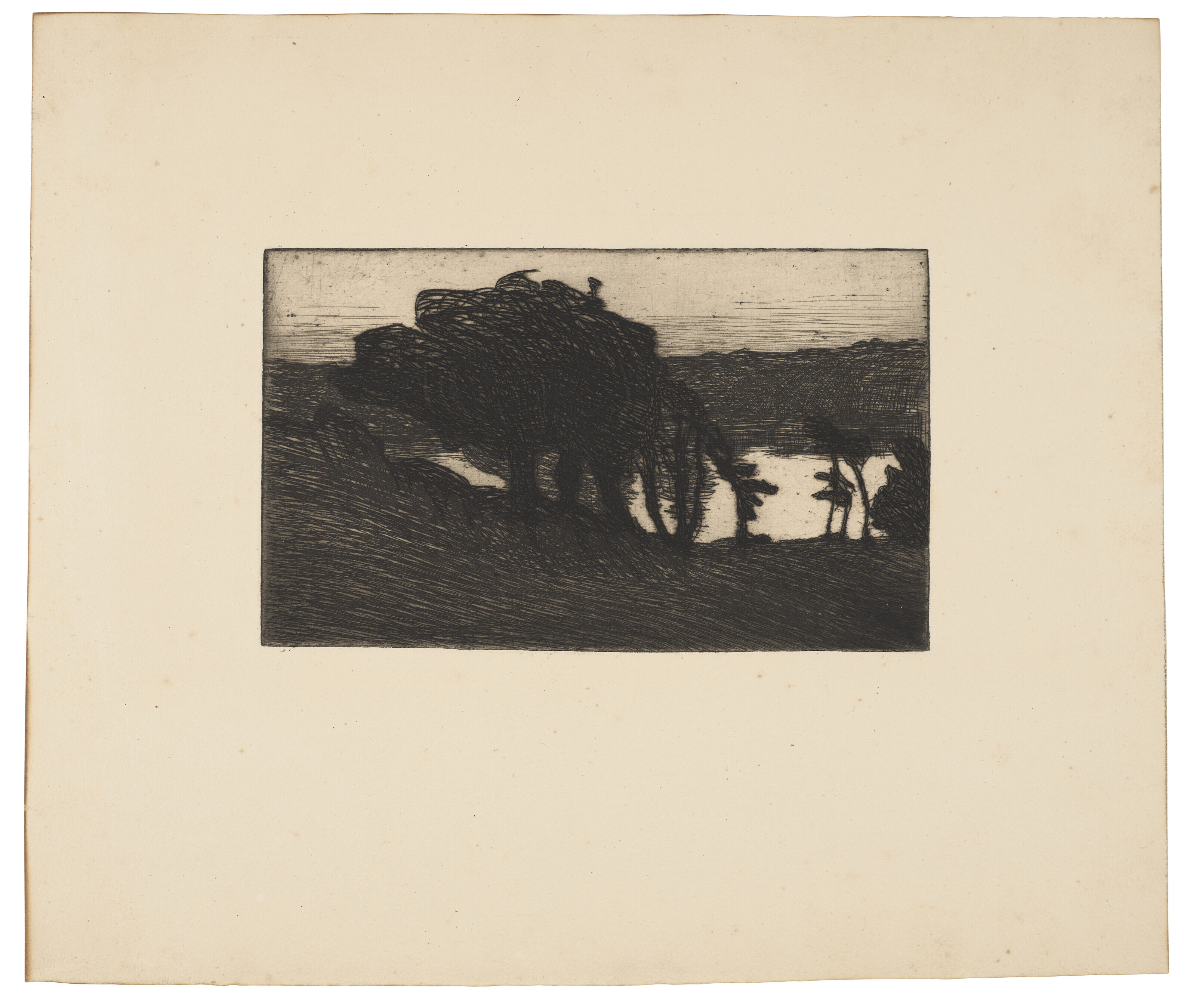 Roderic O'Conor (1860-1940), Paysage avec des arbres sombres et une ...