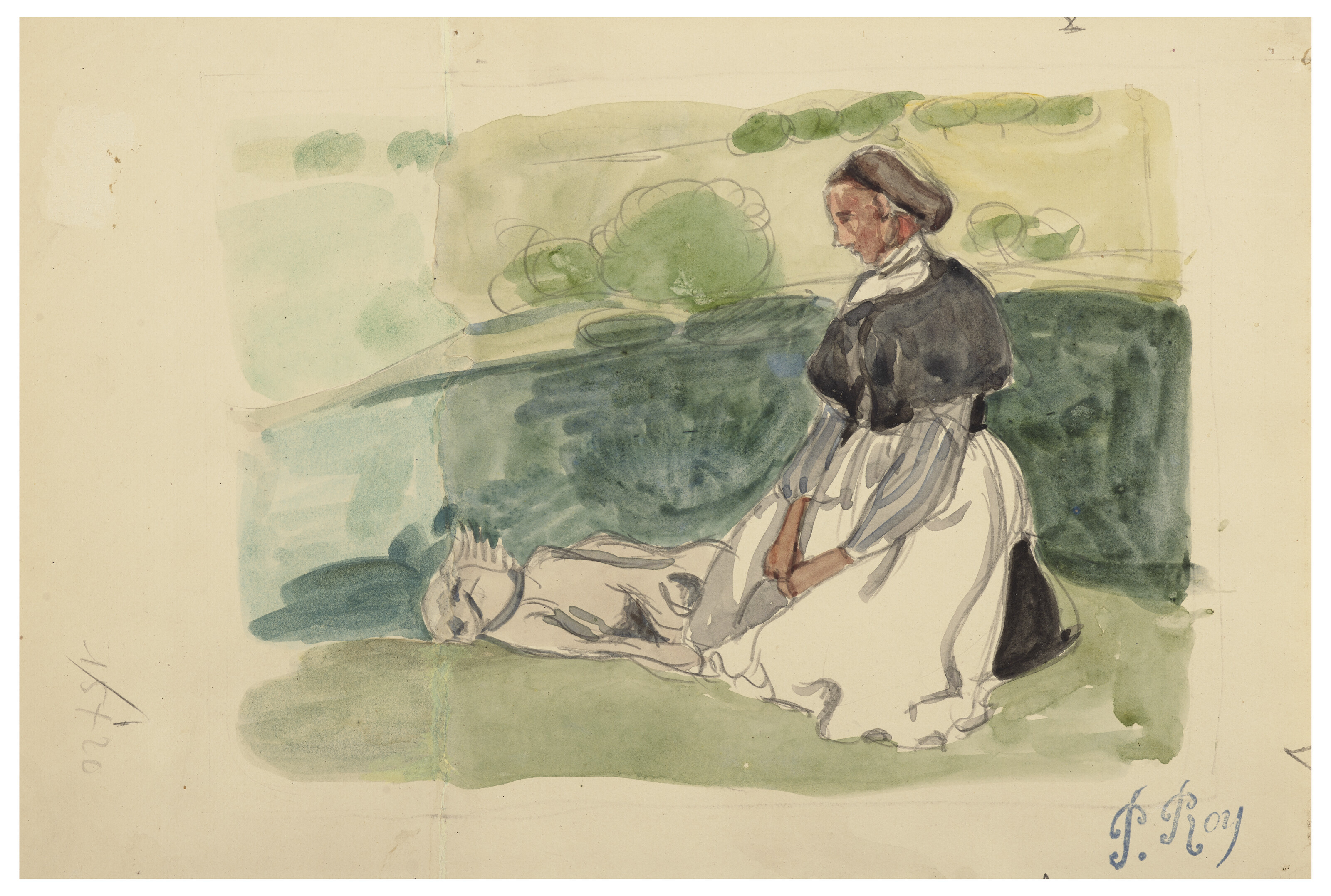 Pierre Roy (1880-1950), Bretonne assise dans un pré | Christie’s