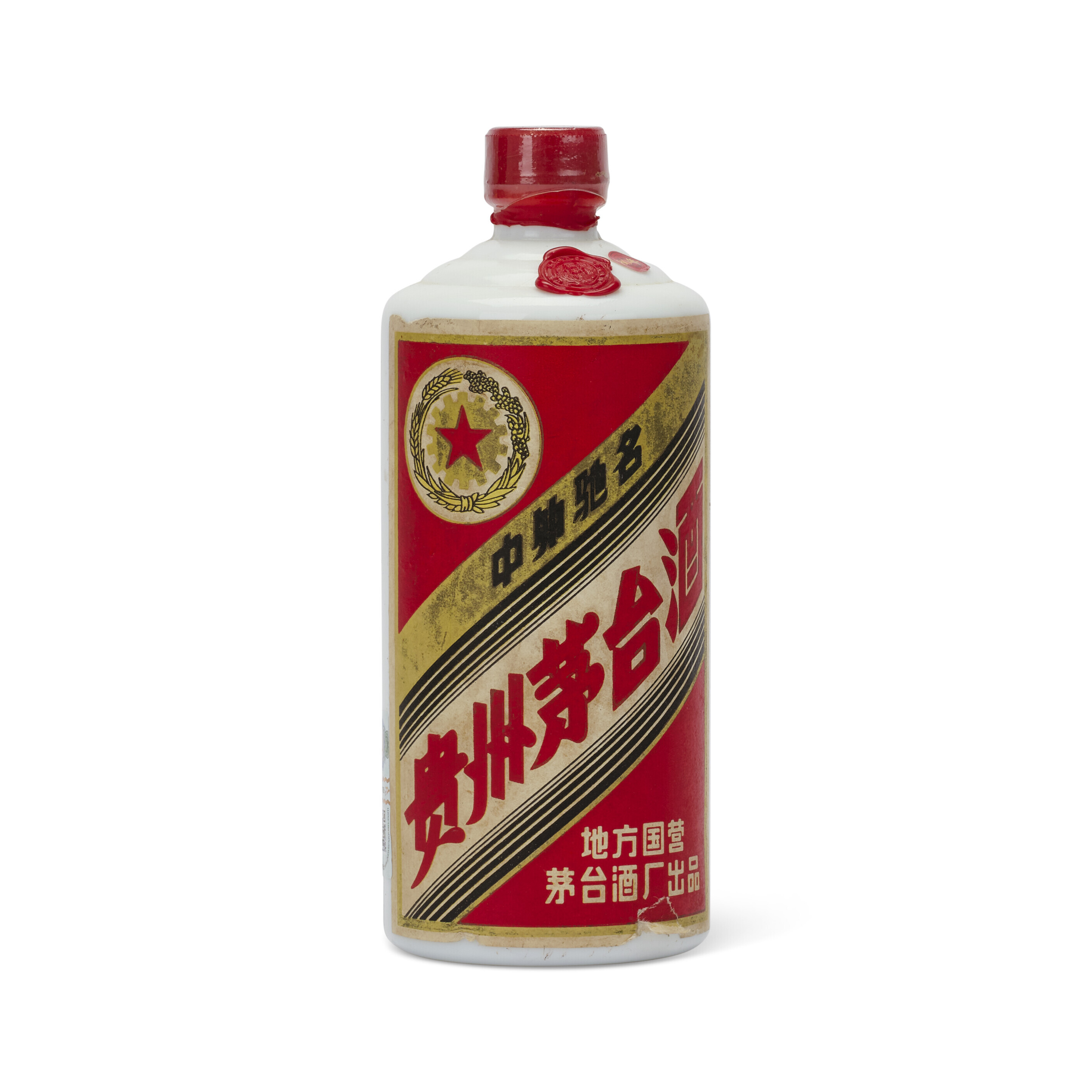 WuXing Three Great Revolution Moutai 1980, 酱香型 - 53度封膜有破损，瓶身生产日期可见 ...