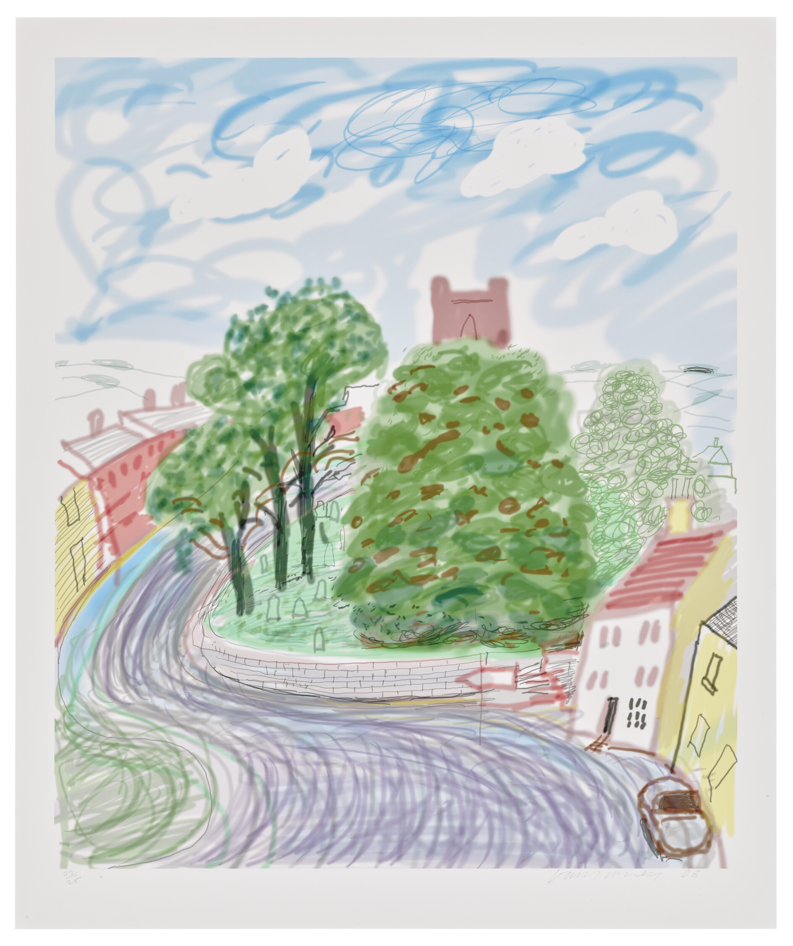 DAVID HOCKNEY (B. 1937), Kilham with Church | Christie’s