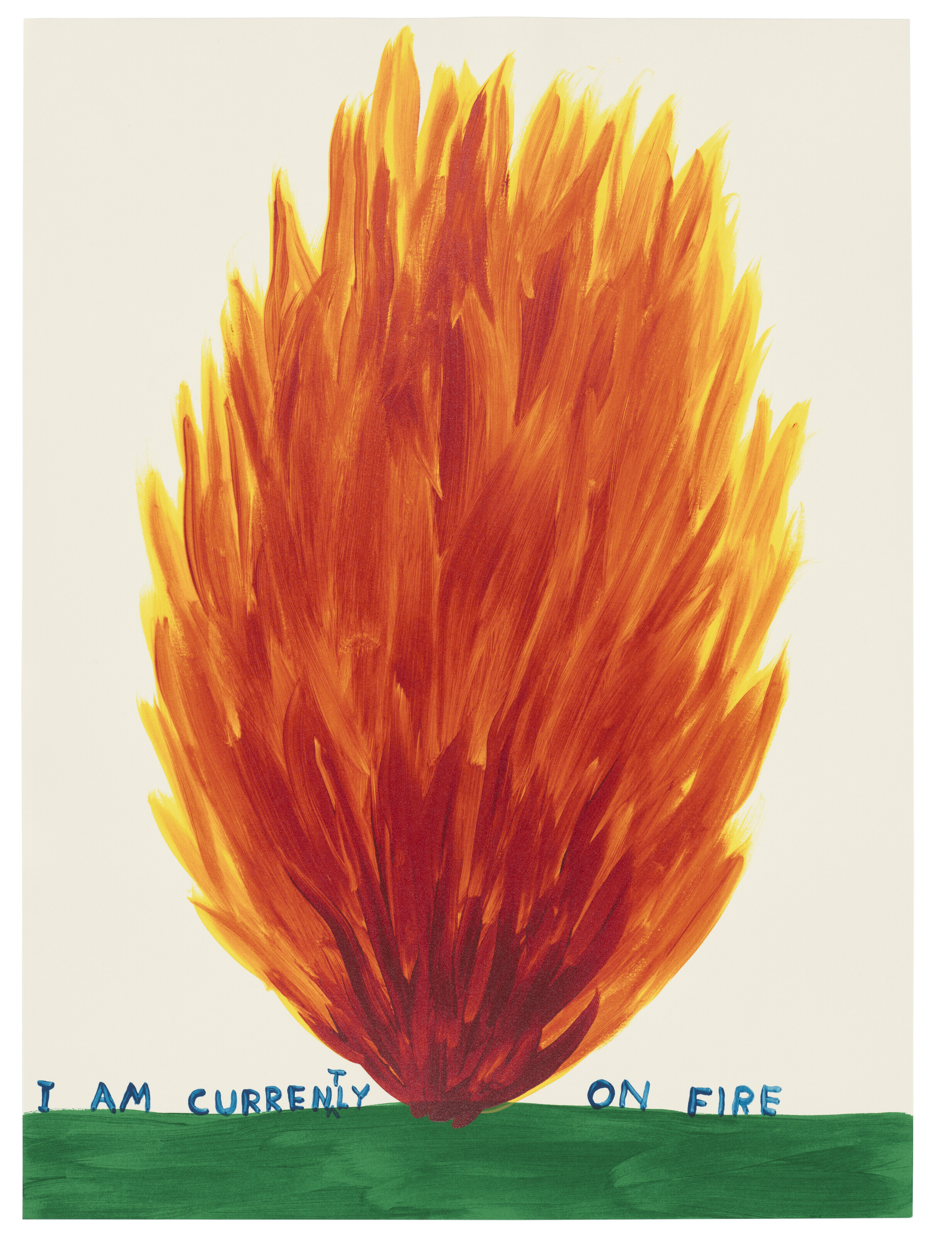 DAVID SHRIGLEY (B. 1968), I Am Currently On Fire | Christie’s