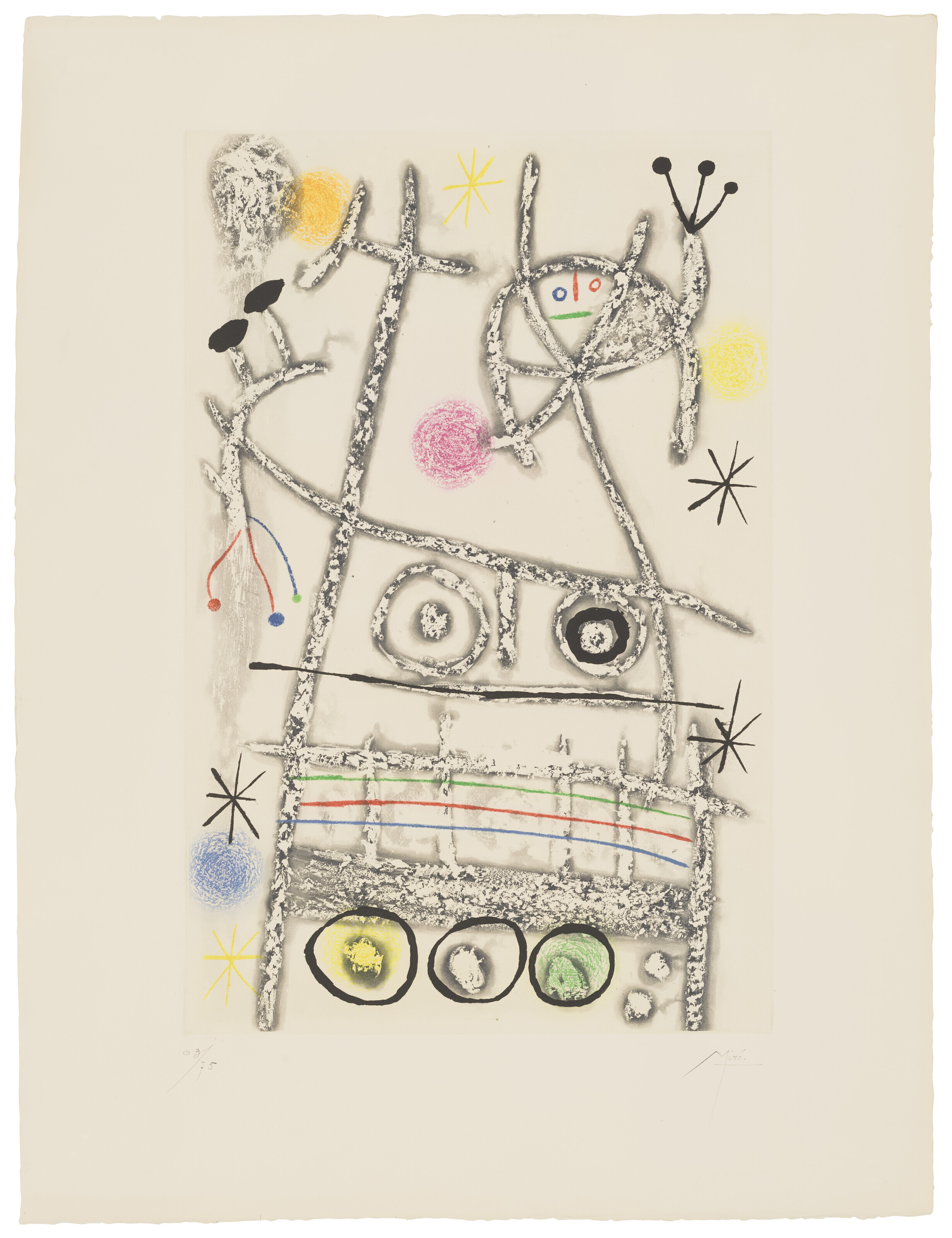 JOAN MIRÓ (1893-1983), Les Forestiers (gris) | Christie’s