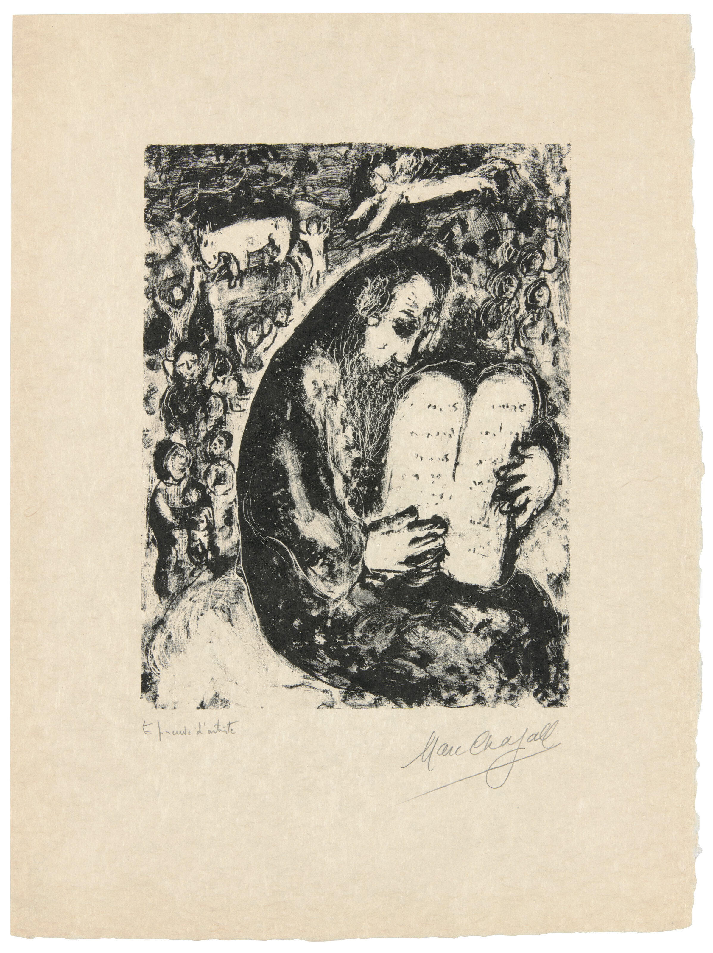 MARC CHAGALL (1887-1985), Moïse et le Veau d'Or | Christie’s