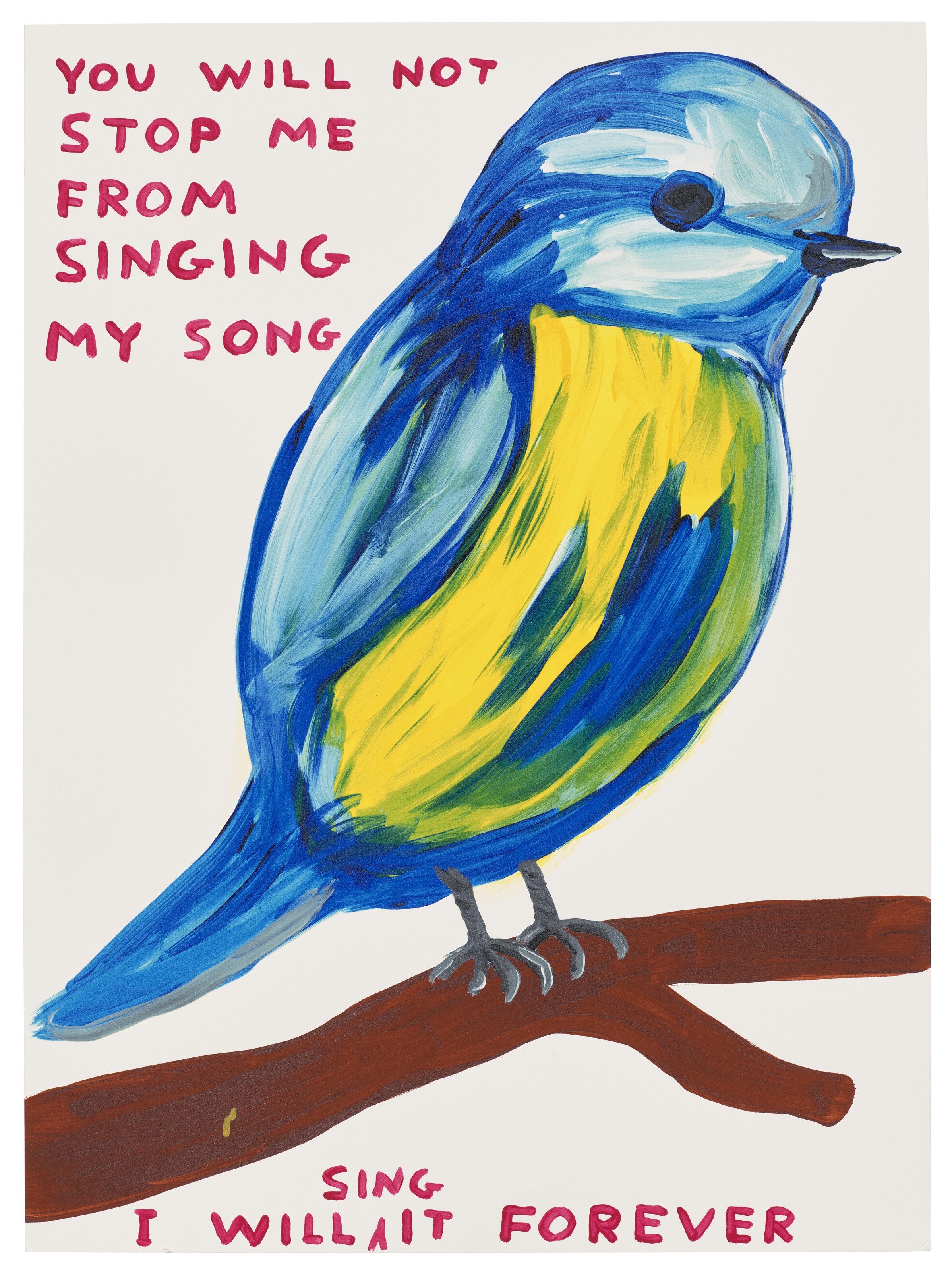 DAVID SHRIGLEY (B. 1968), You Will Not Stop Me From Singing My Song ...
