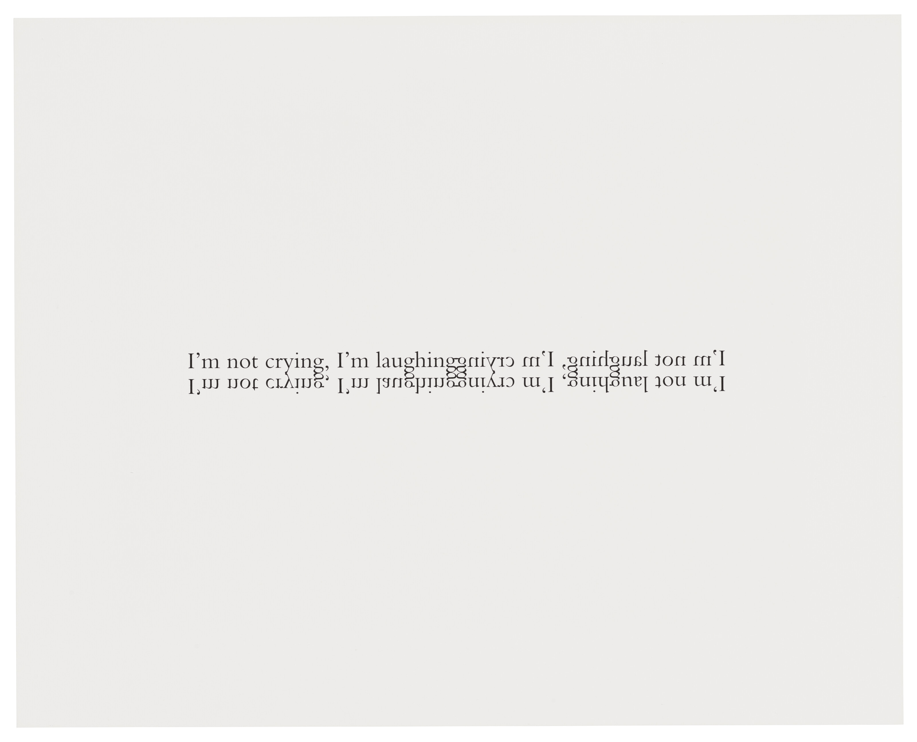 DOUGLAS GORDON (B. 1966), Laughing - Crying, from: Travaux Publics ...