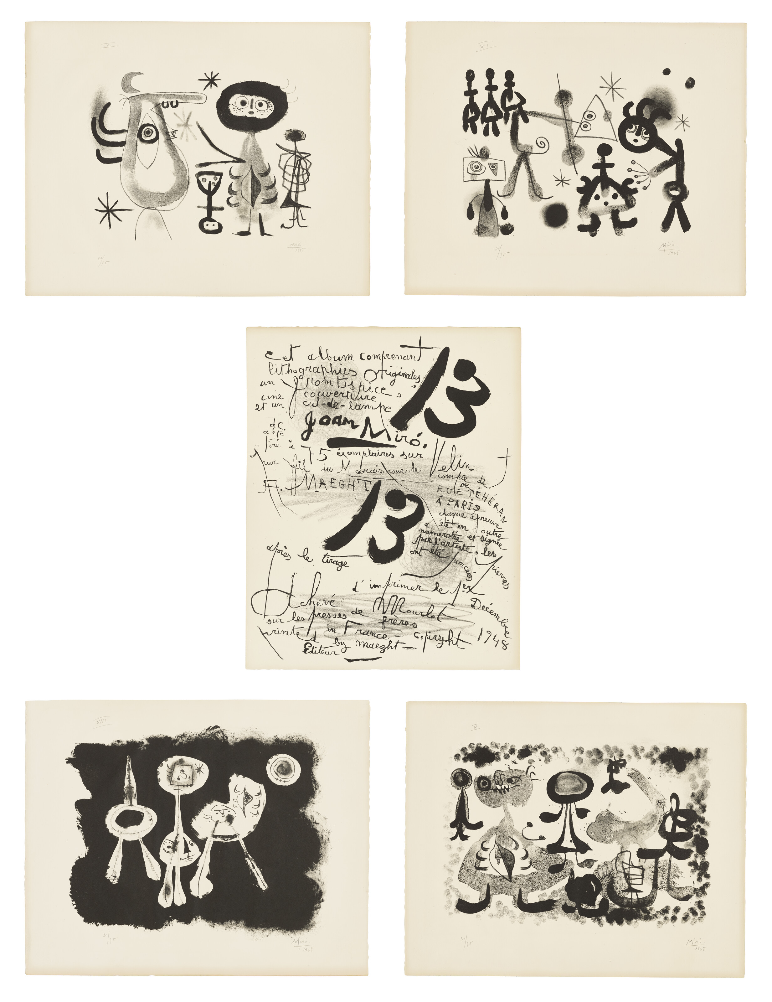 JOAN MIRÓ (1893-1983), 13 Lithographies | Christie’s