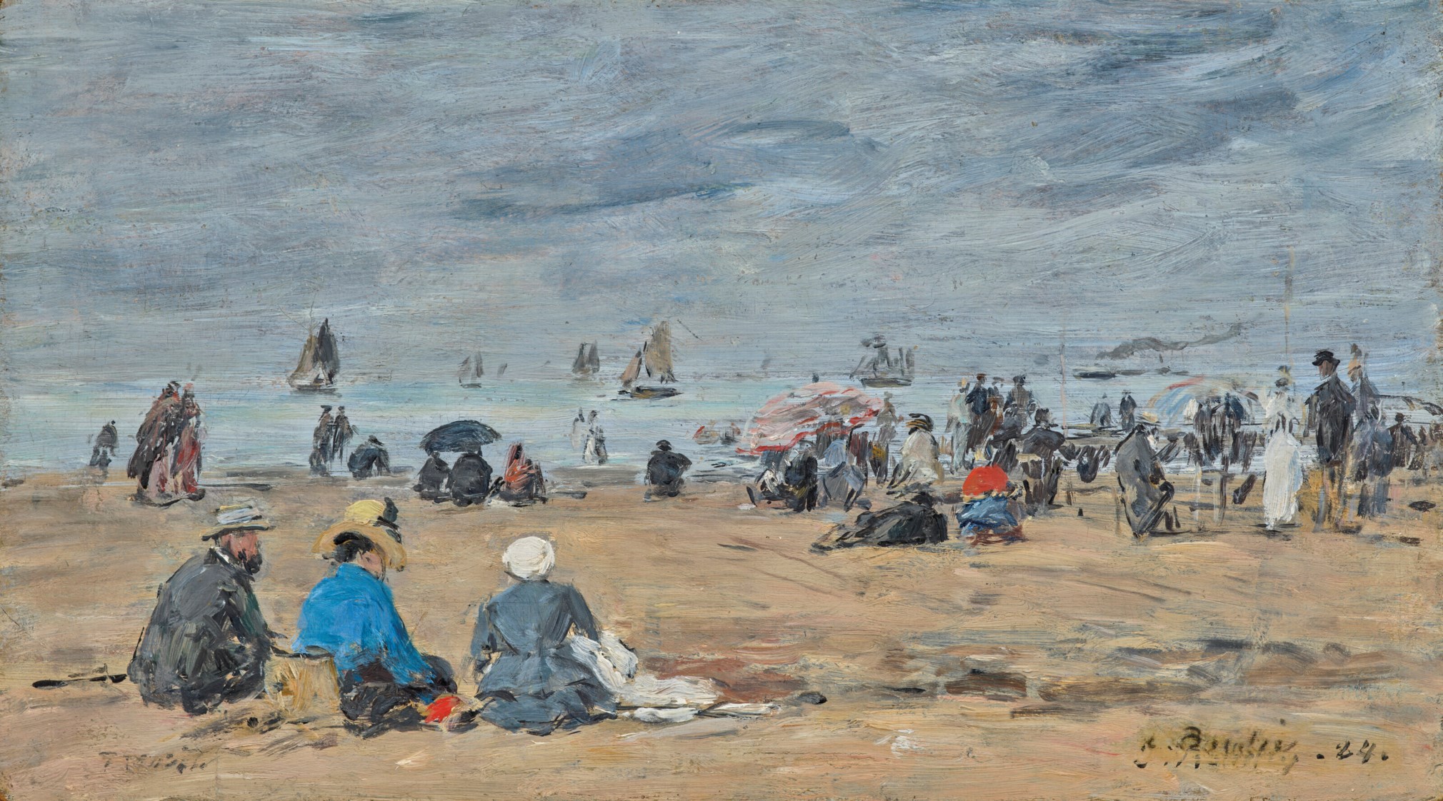 EUGÈNE BOUDIN (1824-1898), Trouville, scène de plage | Christie's