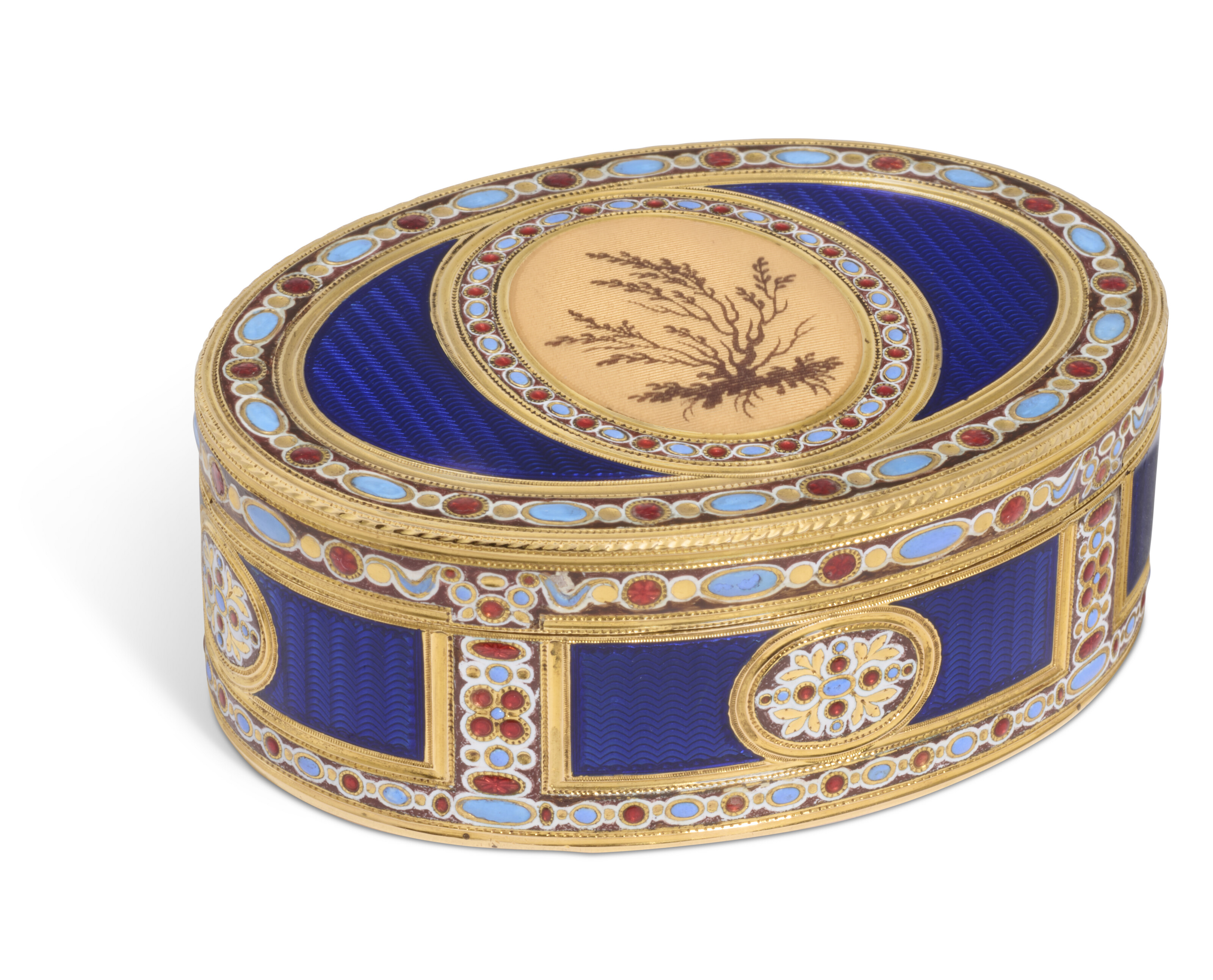A LOUIS XVI ENAMELLED GOLD SNUFF-BOX, BY PIERRE-ROBERT DEZAROT, PARIS ...