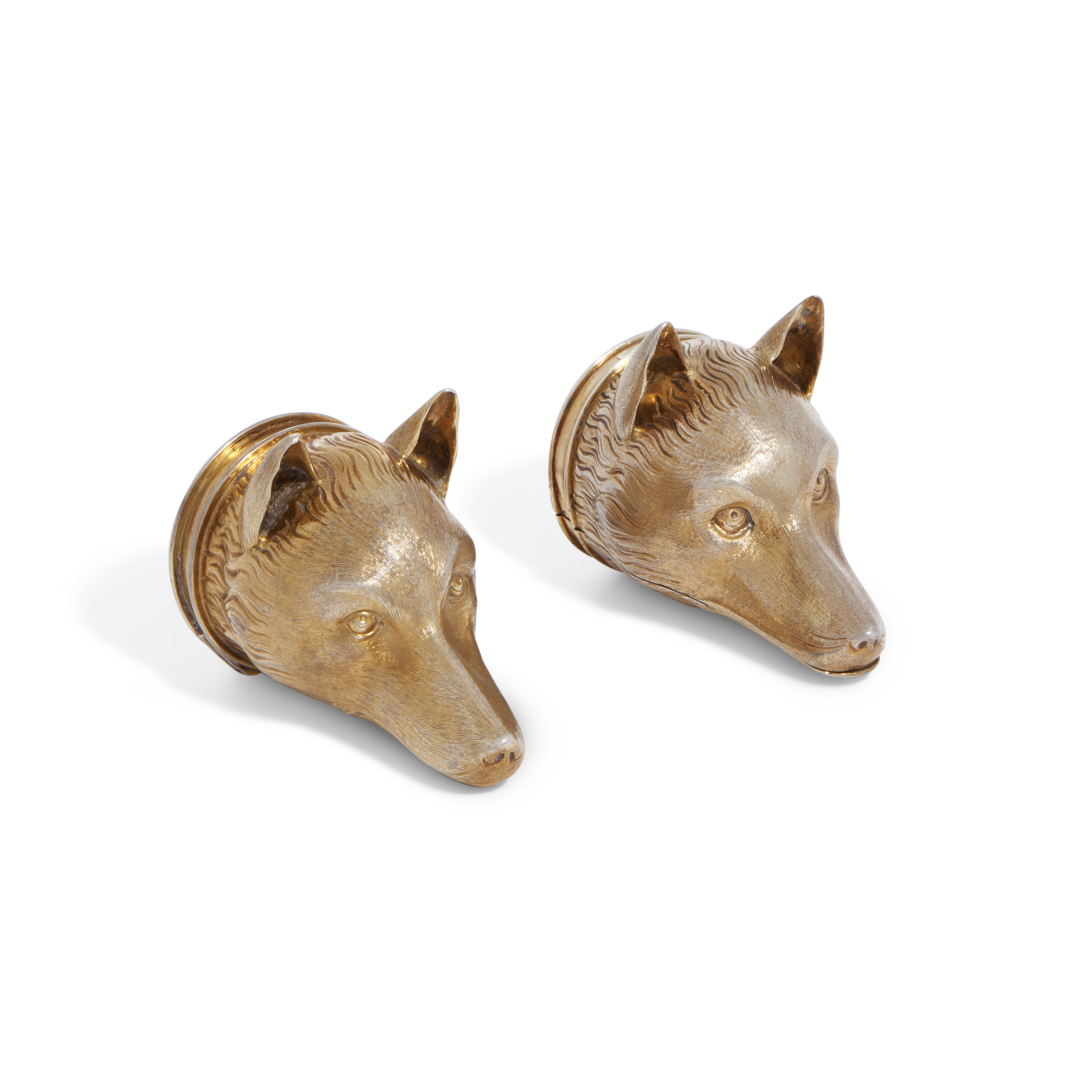 TWO GEORGE III SILVER-GILT ZOOMORPHIC SNUFF-BOXES, MARK OF THOMAS ...