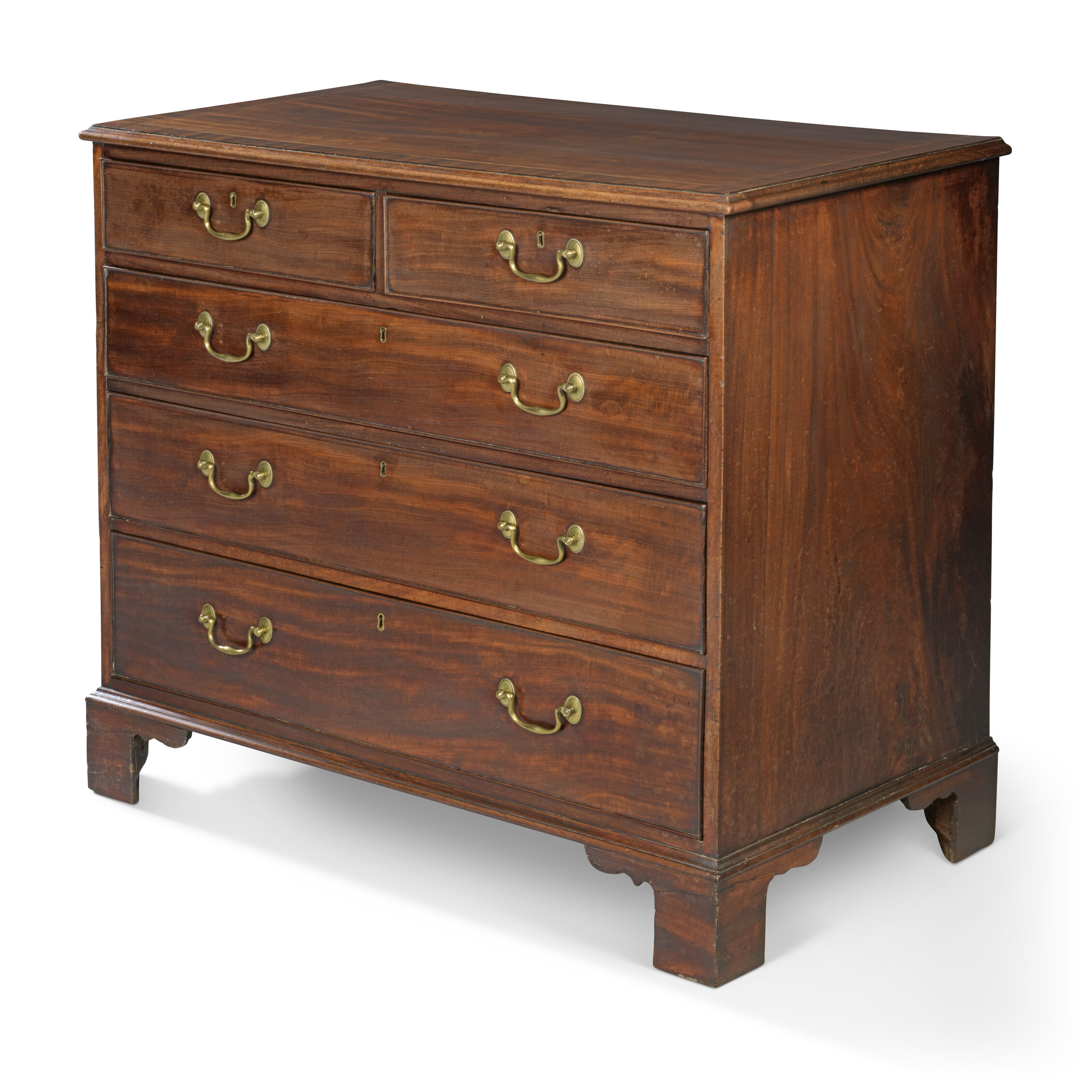 A GEORGE III MAHOGANY CHEST OF DRAWERS, ATTRIBUTED TO ALEXANDER PETER ...