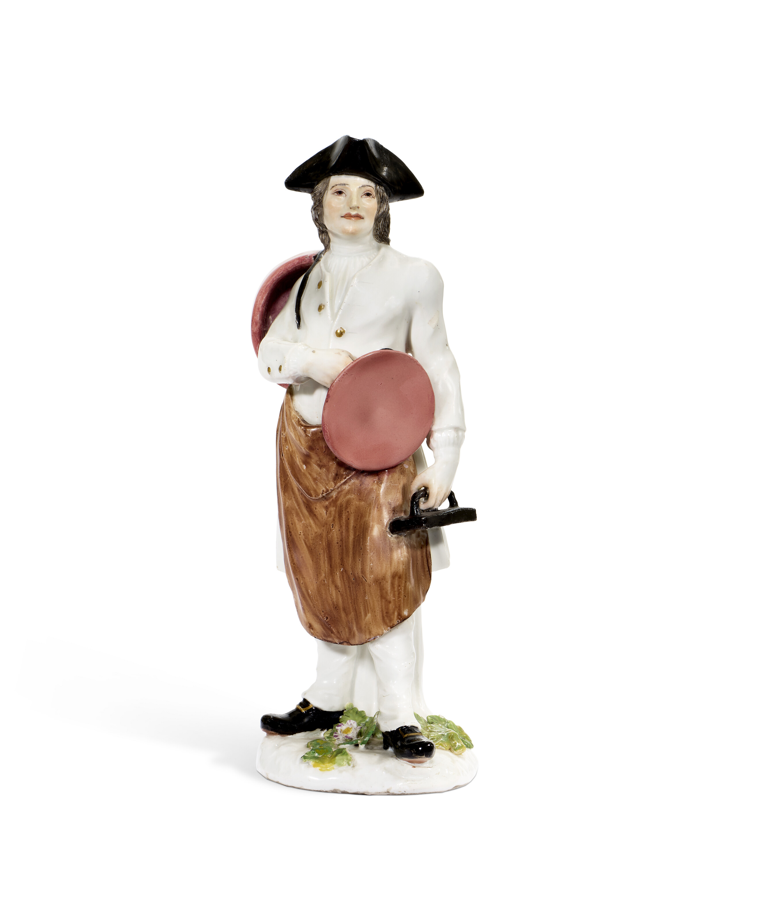 A MEISSEN PORCELAIN FIGURE OF A COPPERSMITH FROM THE EARLY 'CRIS DE ...