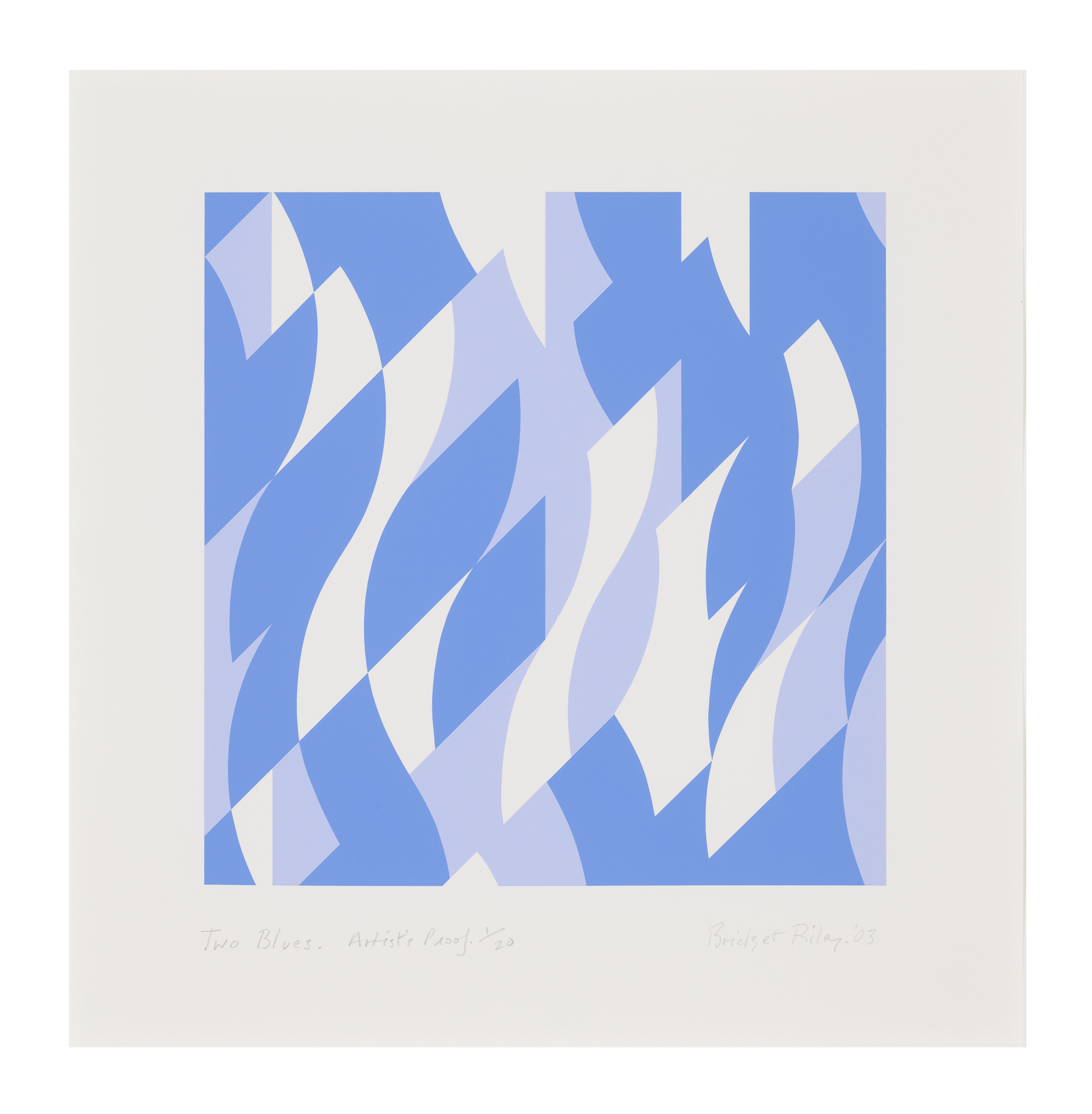 BRIDGET RILEY (B. 1931), Two Blues | Christie’s