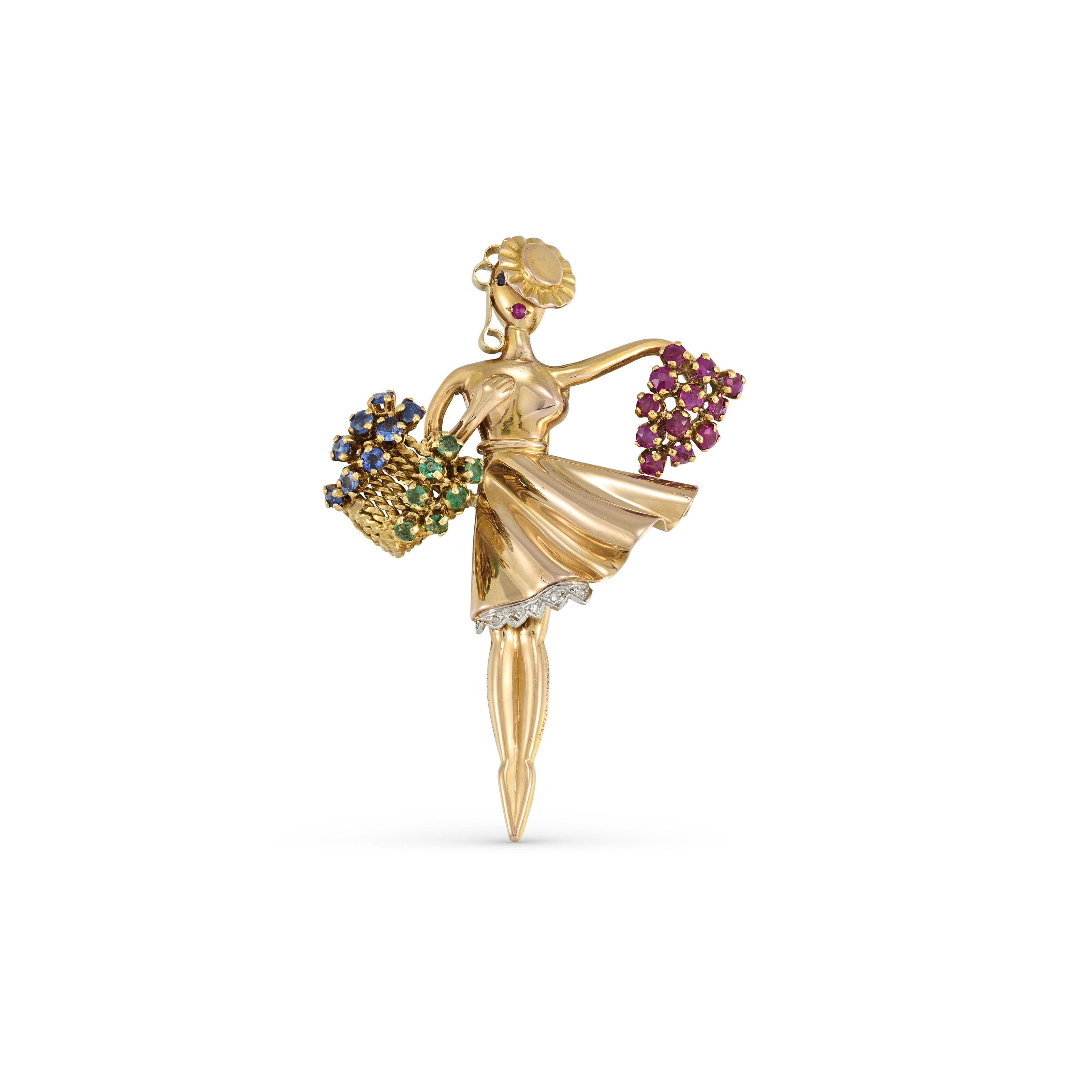 NO RESERVE | JACQUES LACLOCHE RUBY, EMERALD, SAPPHIRE AND DIAMOND ...