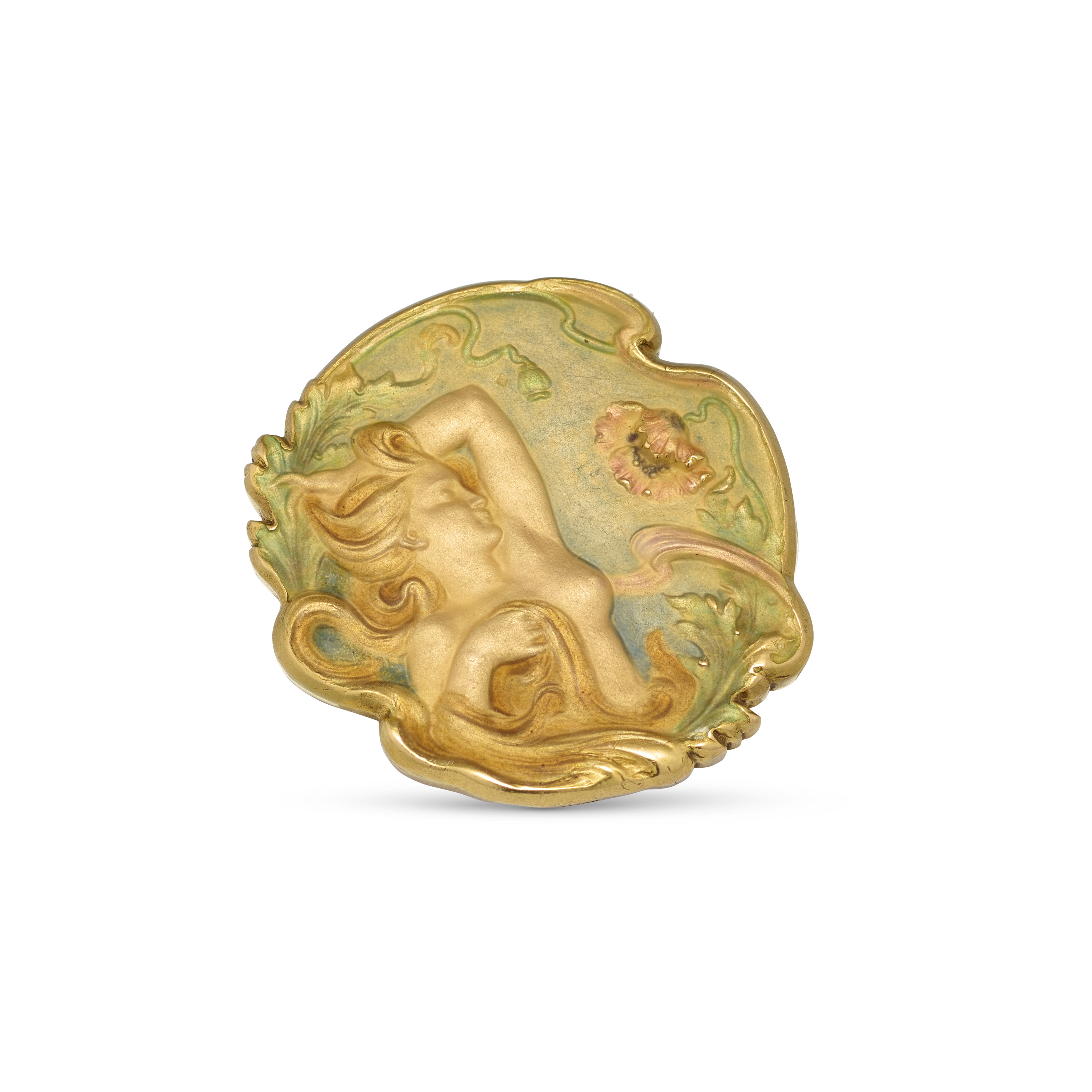 NO RESERVE | VEVER ART NOUVEAU GOLD AND ENAMEL BROOCH, | Christie’s