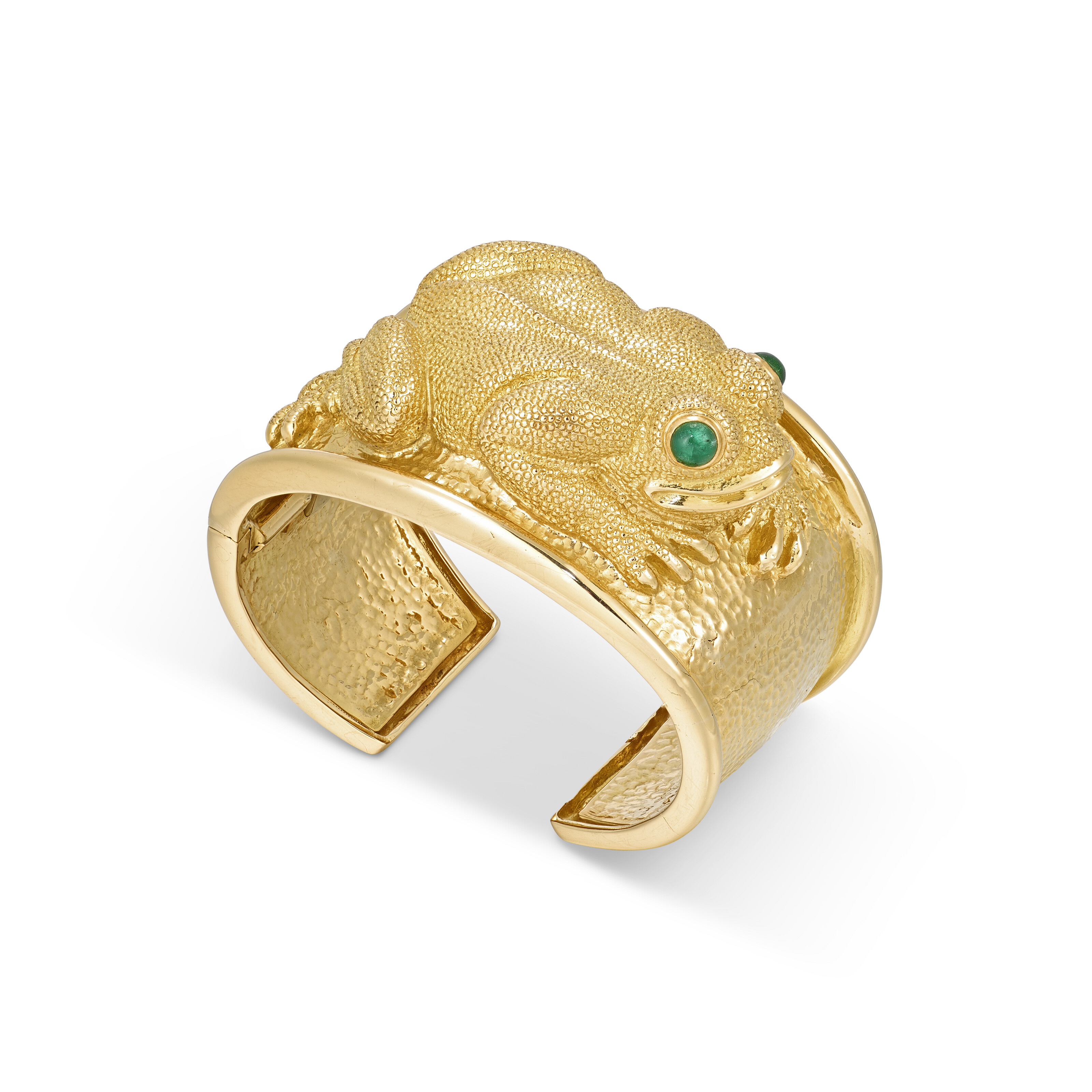 DAVID WEBB EMERALD FROG CUFF BRACELET, | Christie’s