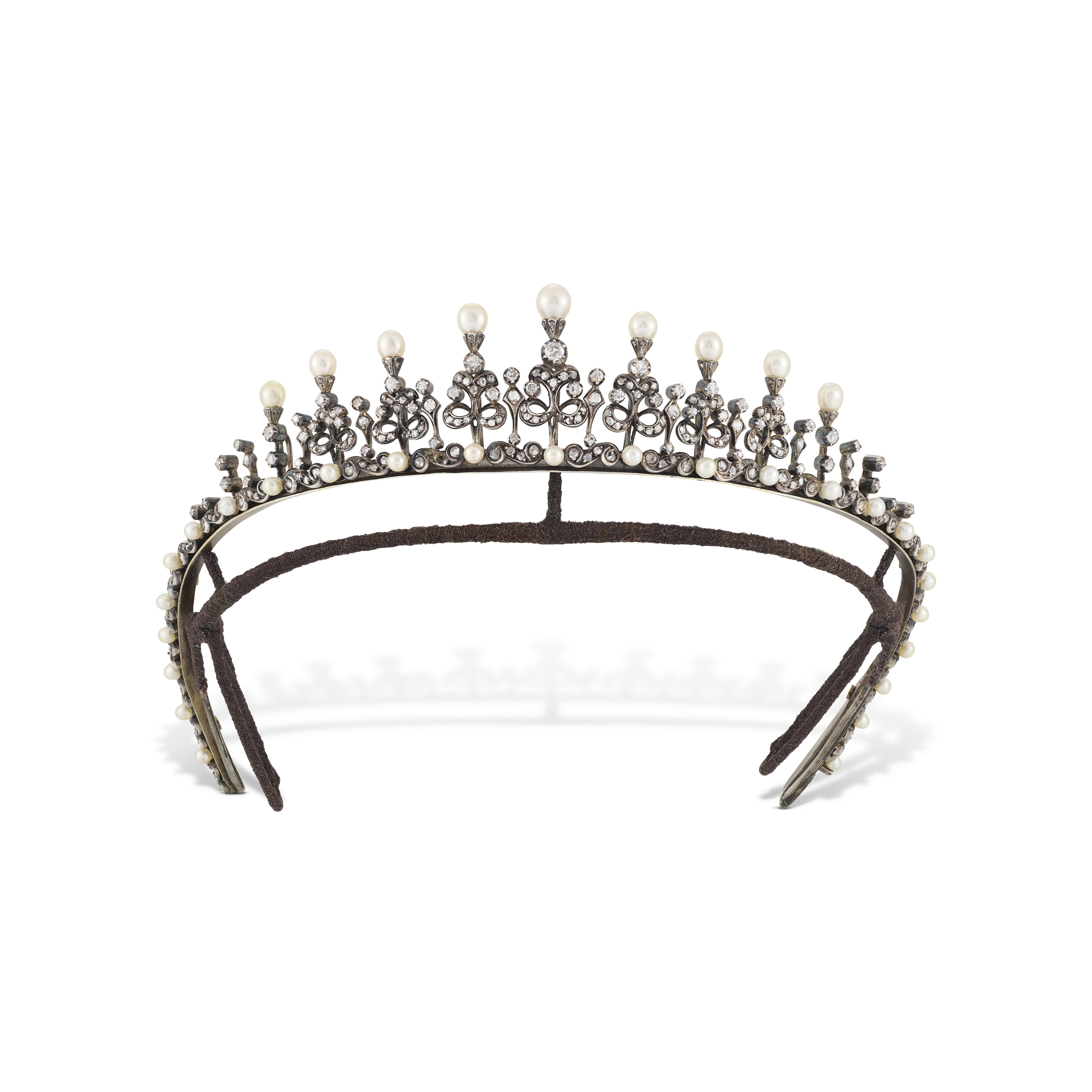 MID-20TH CENTURY NATURAL PEARL AND DIAMOND TIARA/NECKLACE, | Christie’s