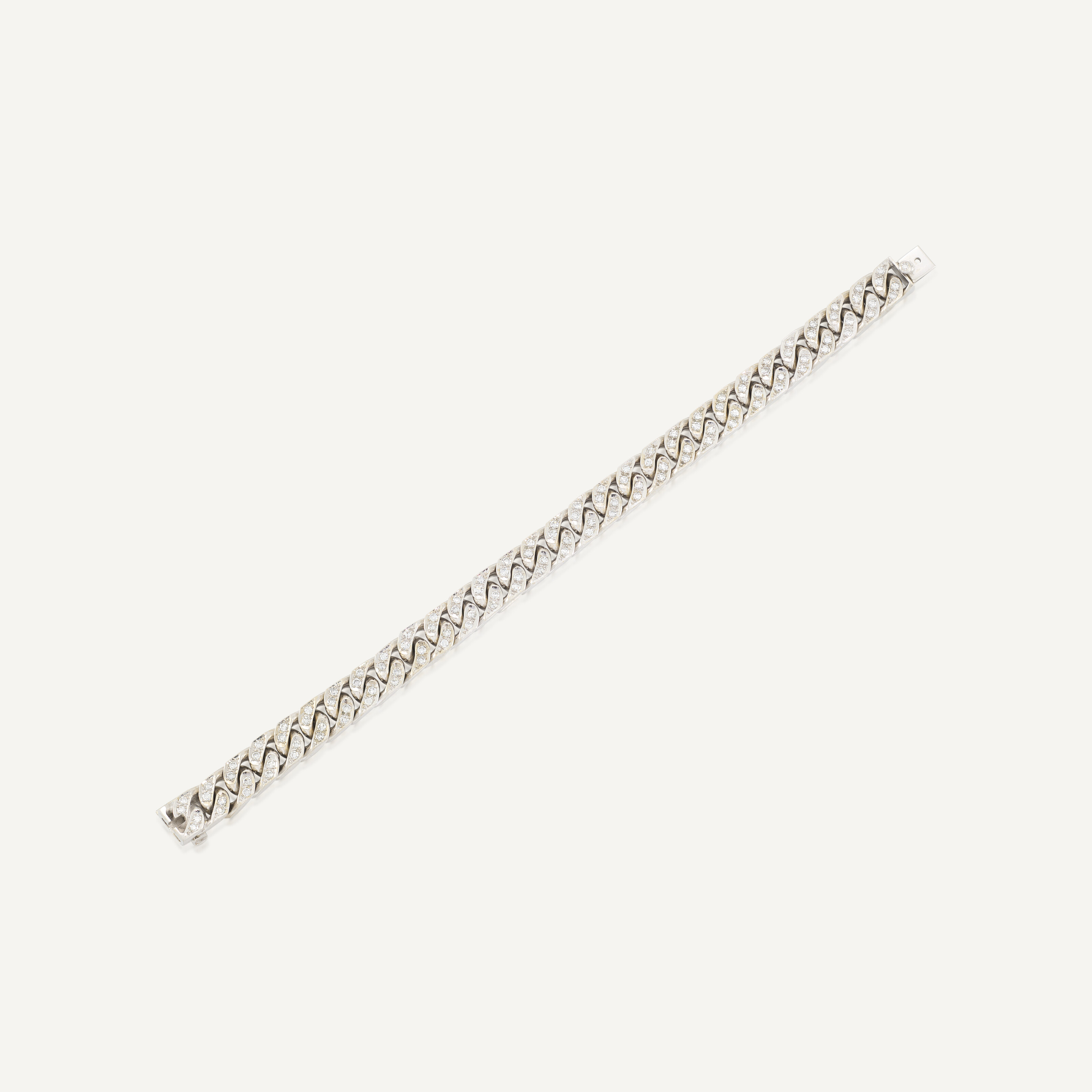 NO RESERVE | DIAMOND CURB LINK BRACELET, | Christie’s