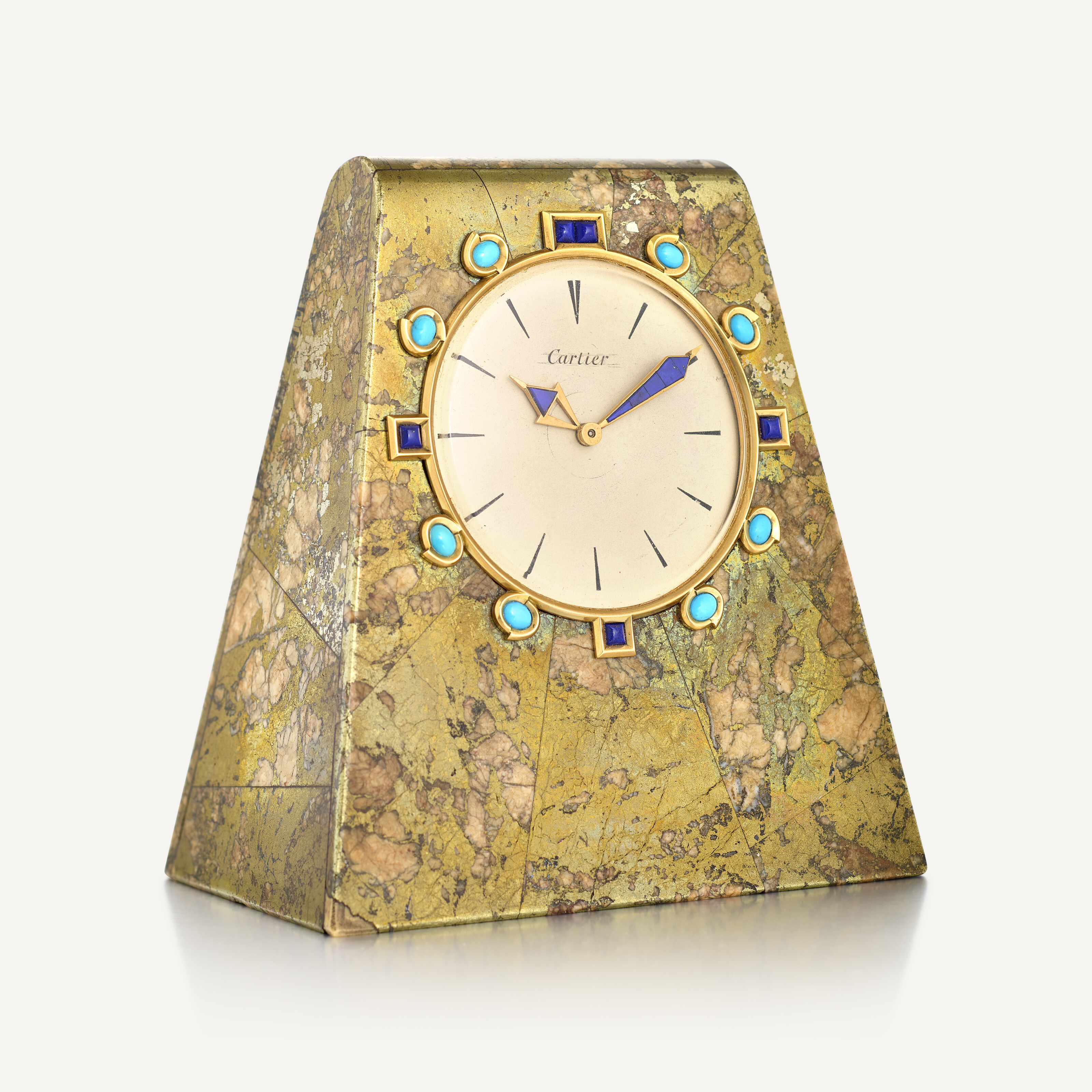 CARTIER MID 20TH CENTURY HARDSTONE, LAPIS LAZULI AND TURQUOISE DESK ...