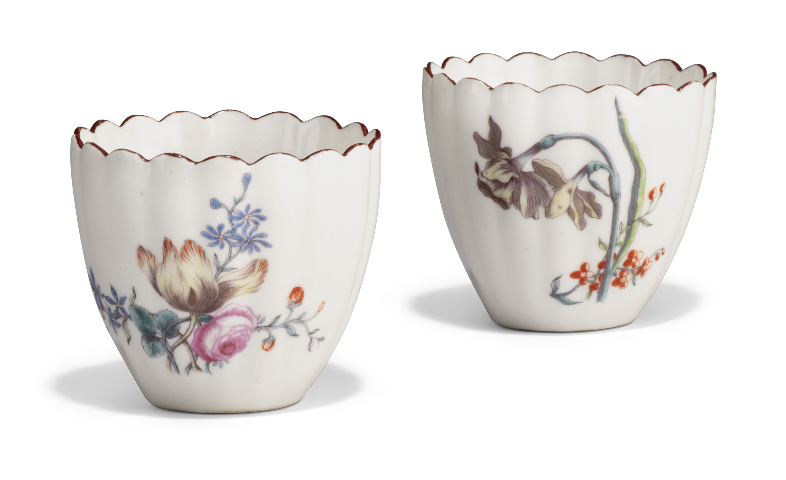 A PAIR OF CHELSEA PORCELAIN FLUTED BEAKERS, CIRCA 1752 | Christie’s
