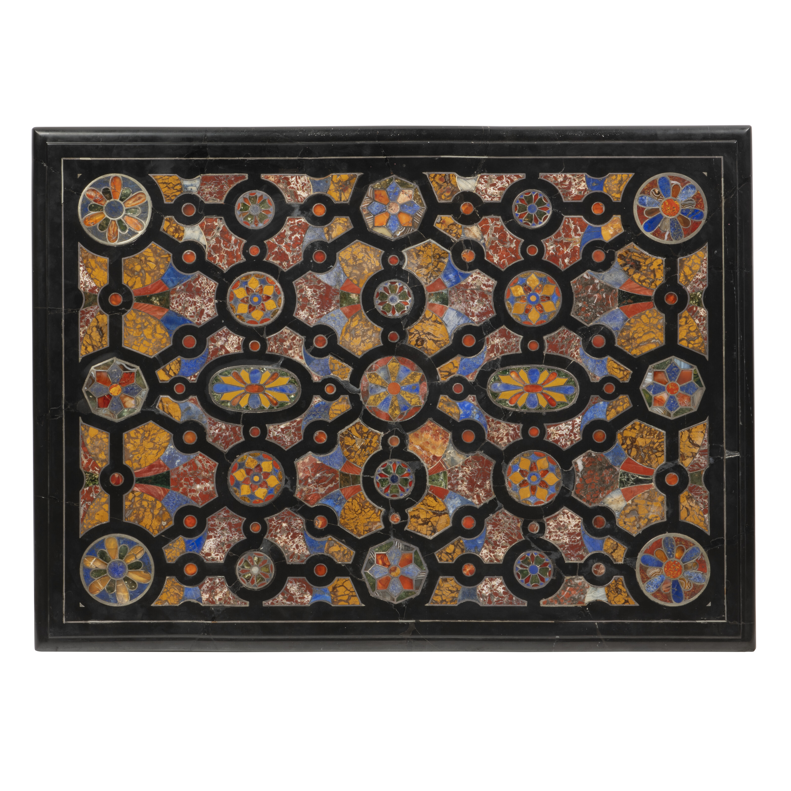 Top Table Rome Lot A Fine Italian Micromosaic Table Top, Probably