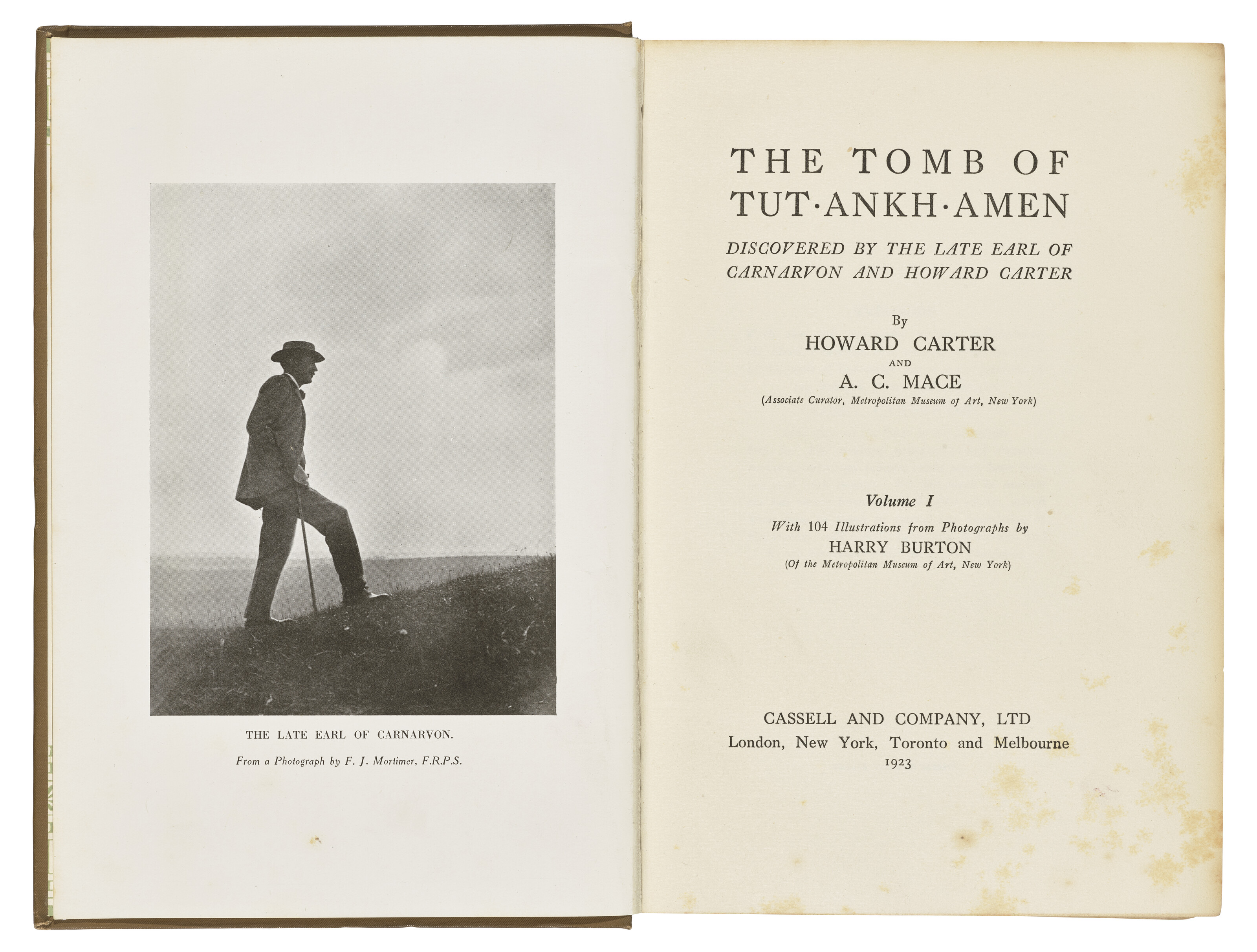CARTER, Howard (1874-1939) and A.C. Mace (1874-1928), The Tomb of Tut ...