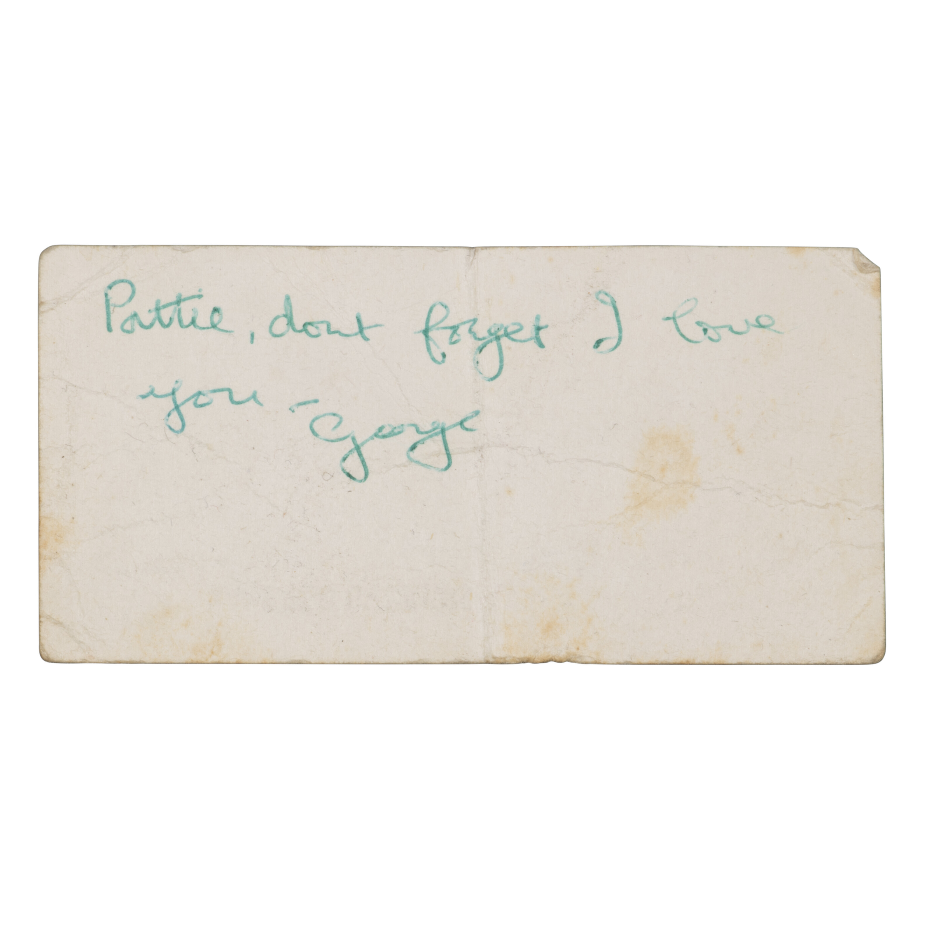 George Harrison, A handwritten love note, 1960s | Christie’s