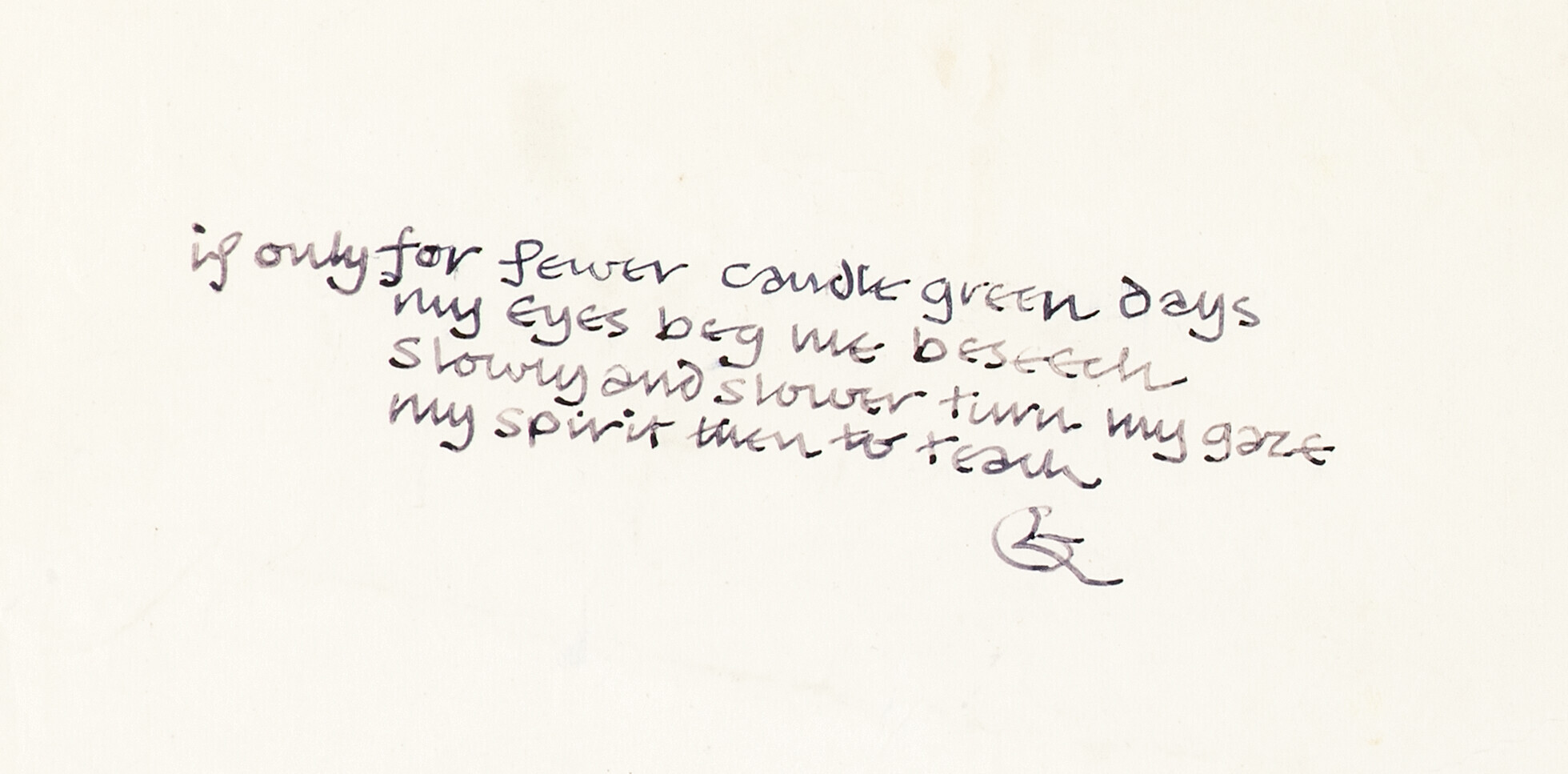 Eric Clapton, A handwritten verse, 1970s | Christie’s