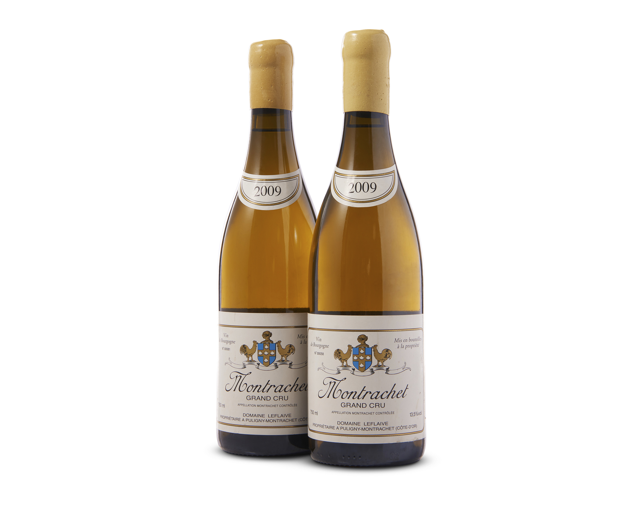 Domaine Leflaive, Montrachet Grand Cru 2009, Slightly cracked wax ...