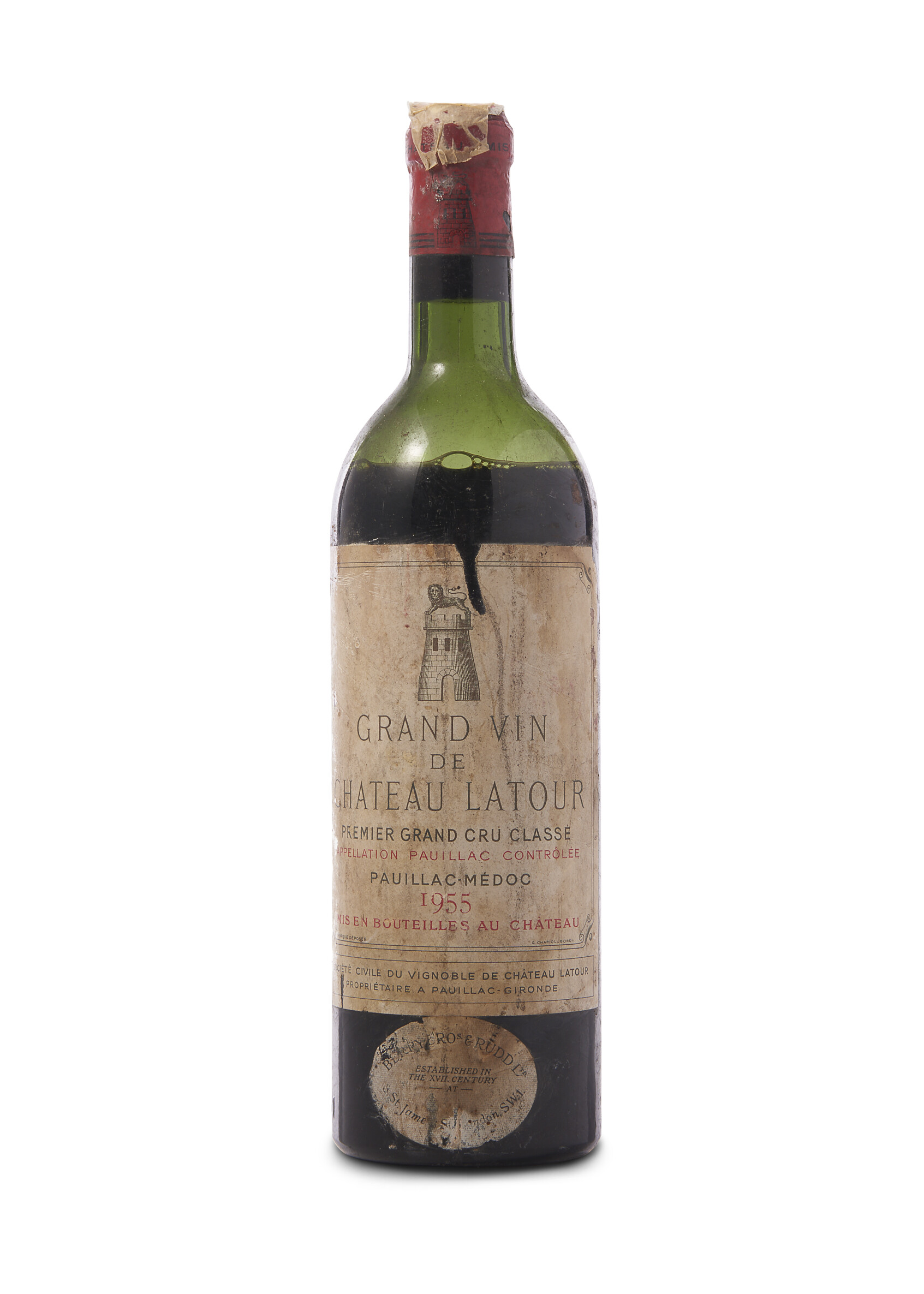 Château Latour Premier Cru Classé, Pauillac 1955, Slightly damaged ...