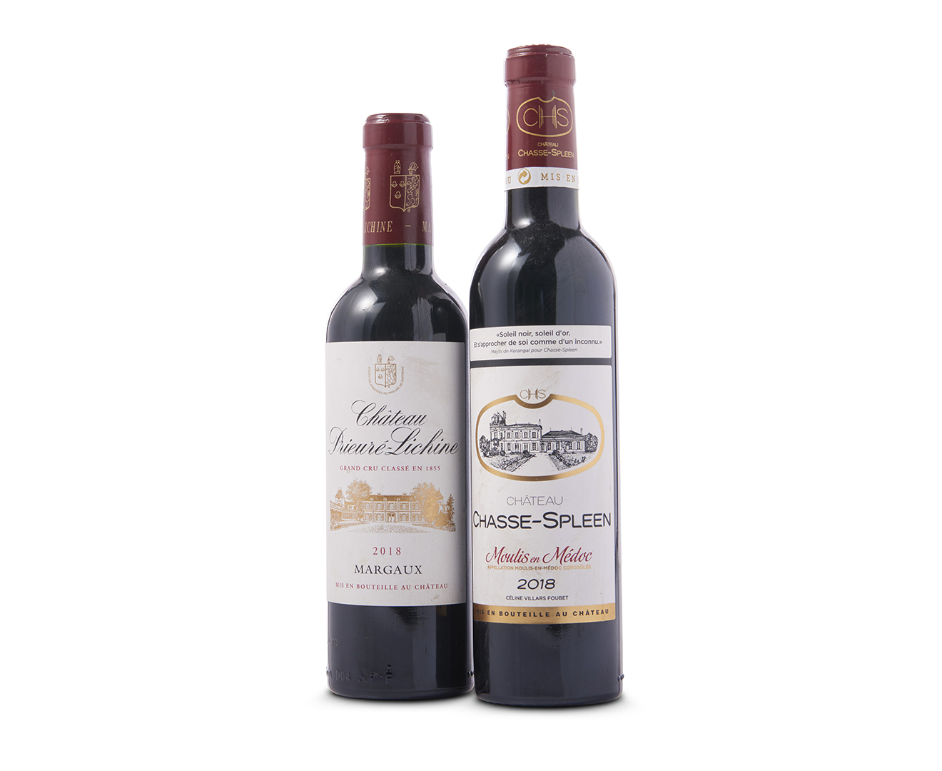 Mixed Prieuré Lichine and Chasse-Spleen 2018 Half-Bottles, Château Chasse-Spleen, Moulis en ...