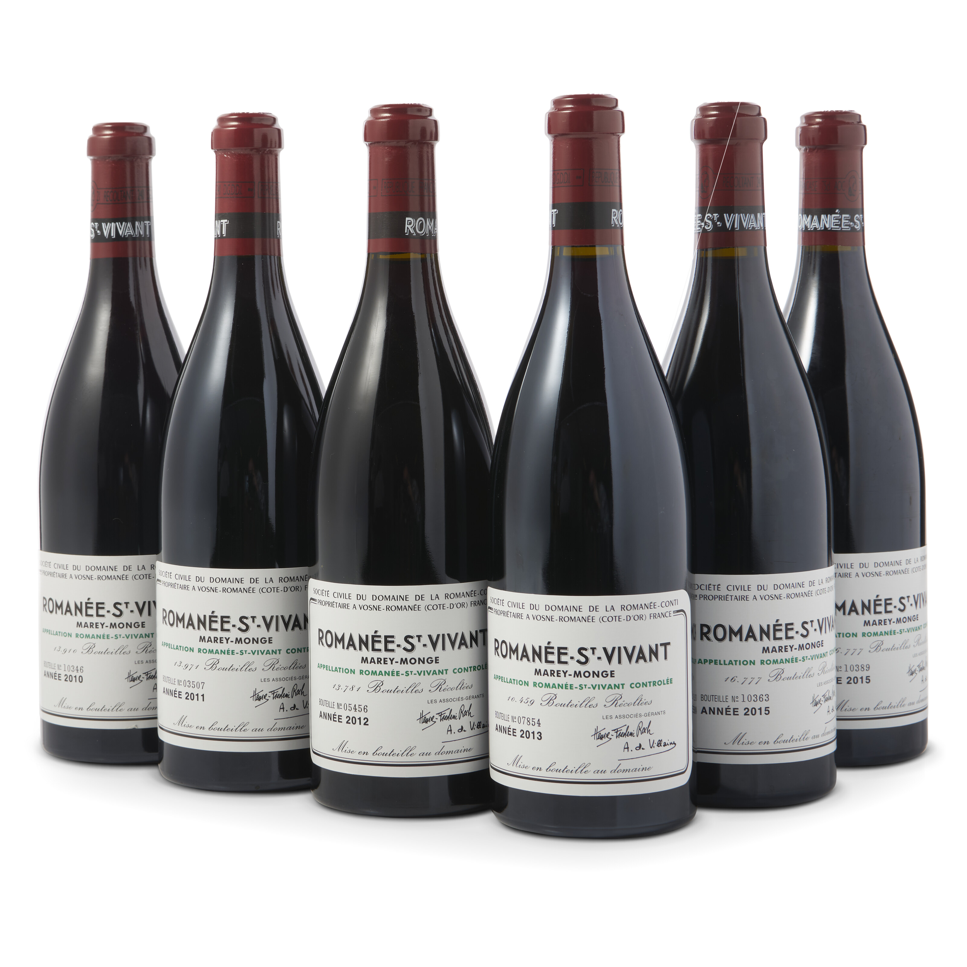 Mixed Romanée-Conti, Romanée-Saint-Vivant 2010-2015, Domaine de la ...