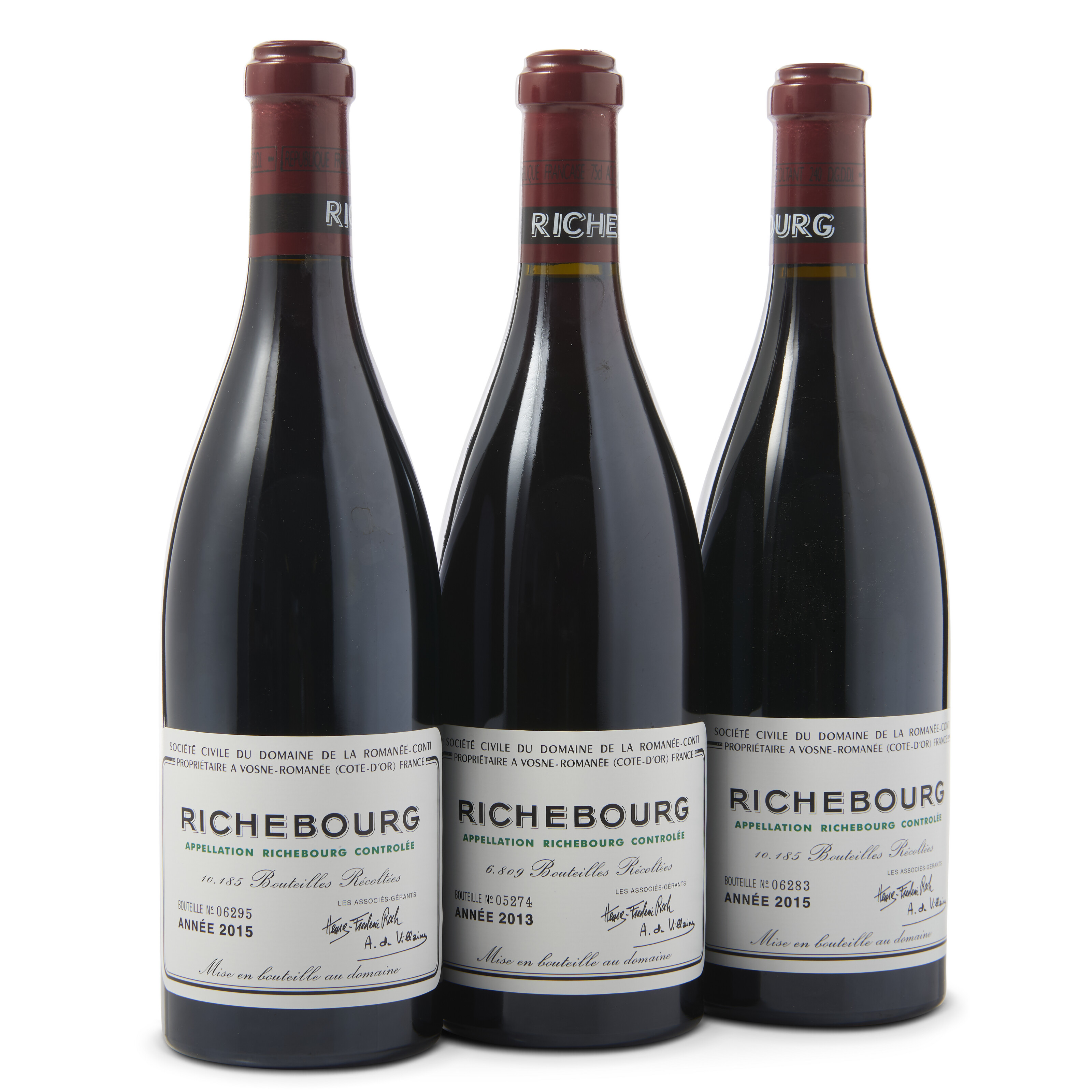 Mixed Romanée-Conti, Richebourg 2013-2015, Domaine de la Romanée-Conti ...