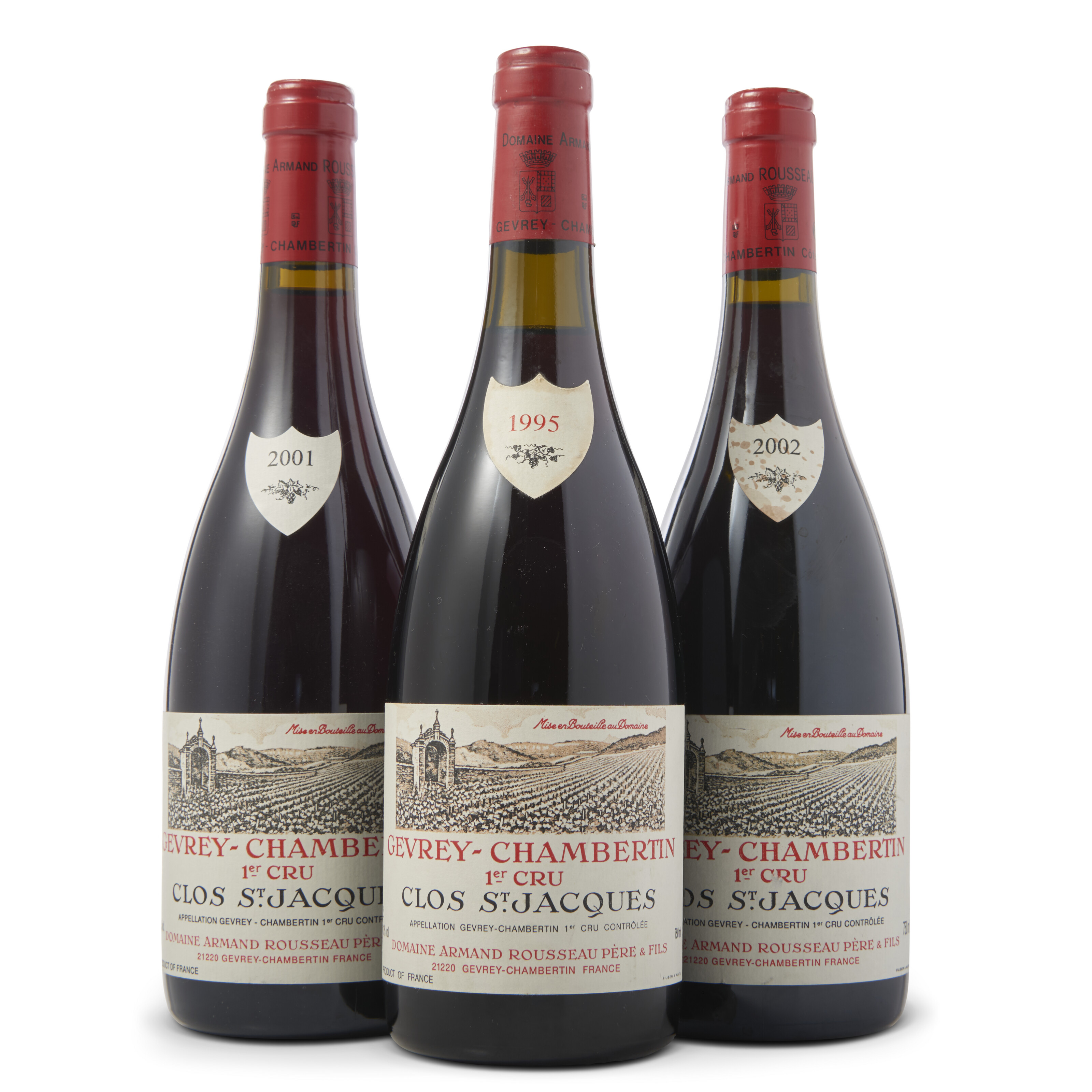 Mixed Rousseau, Gevrey-Chambertin Clos Saint-Jacques 1995-2002, Domaine ...