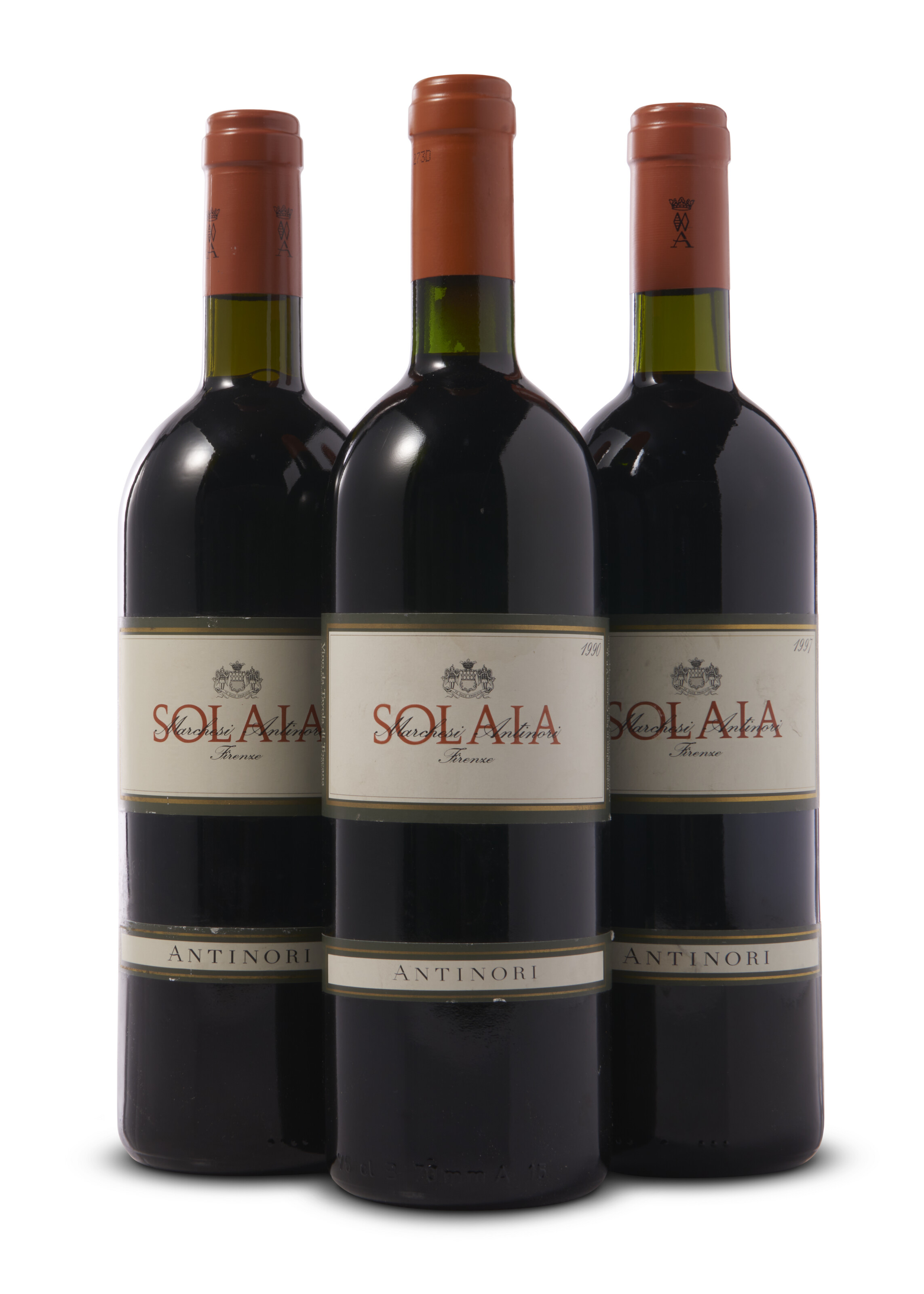 Mixed Solaia 1990-1997, Solaia, Toscana 1990One slightly damaged label ...