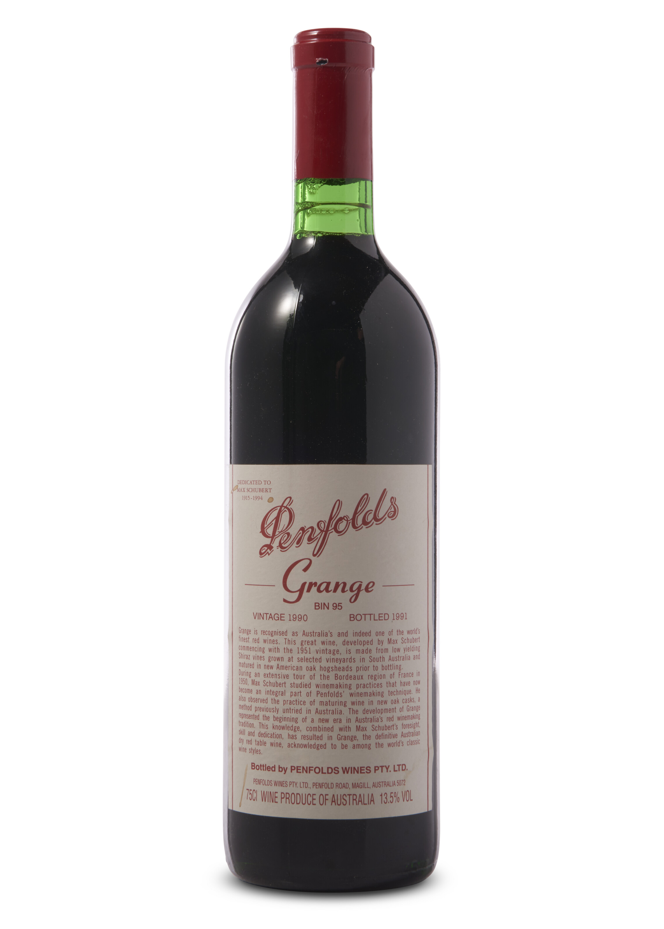 Penfolds, Grange, South Australia 1990, One bin-soiled label. Levels ...