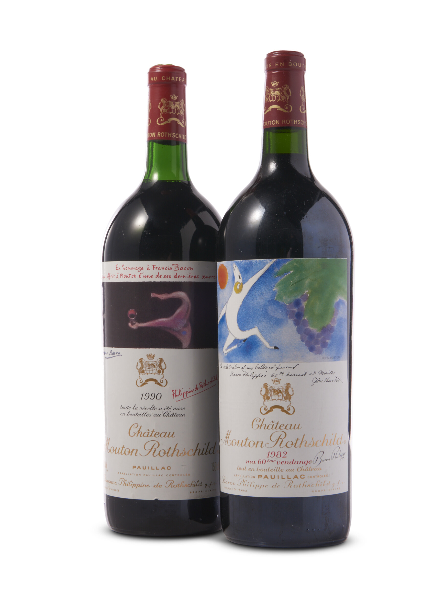 Mixed Mouton Rothschild Magnums 1982-1990, Château Mouton Rothschild Premier Cru Classé ...