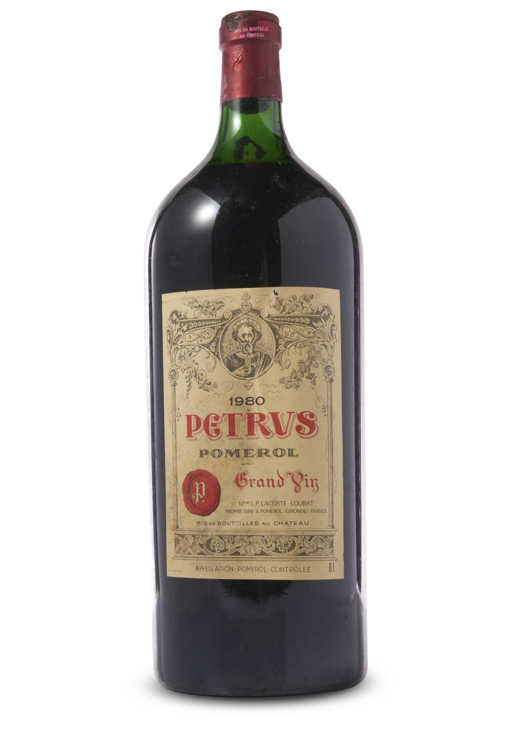 Petrus, Pomerol 1980, In original wooden case with damaged lid ...