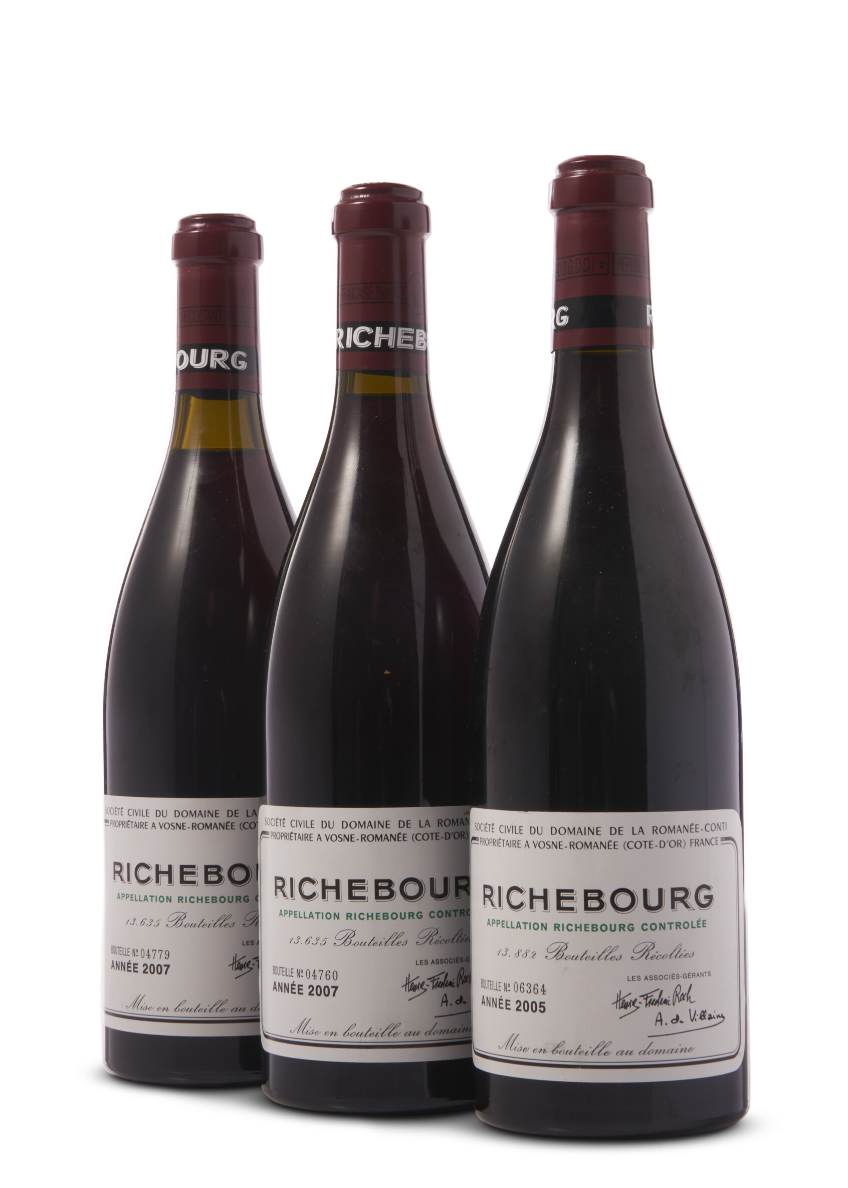 Mixed DRC, Richebourg 2005-2007, Domaine de la Romanée-Conti ...