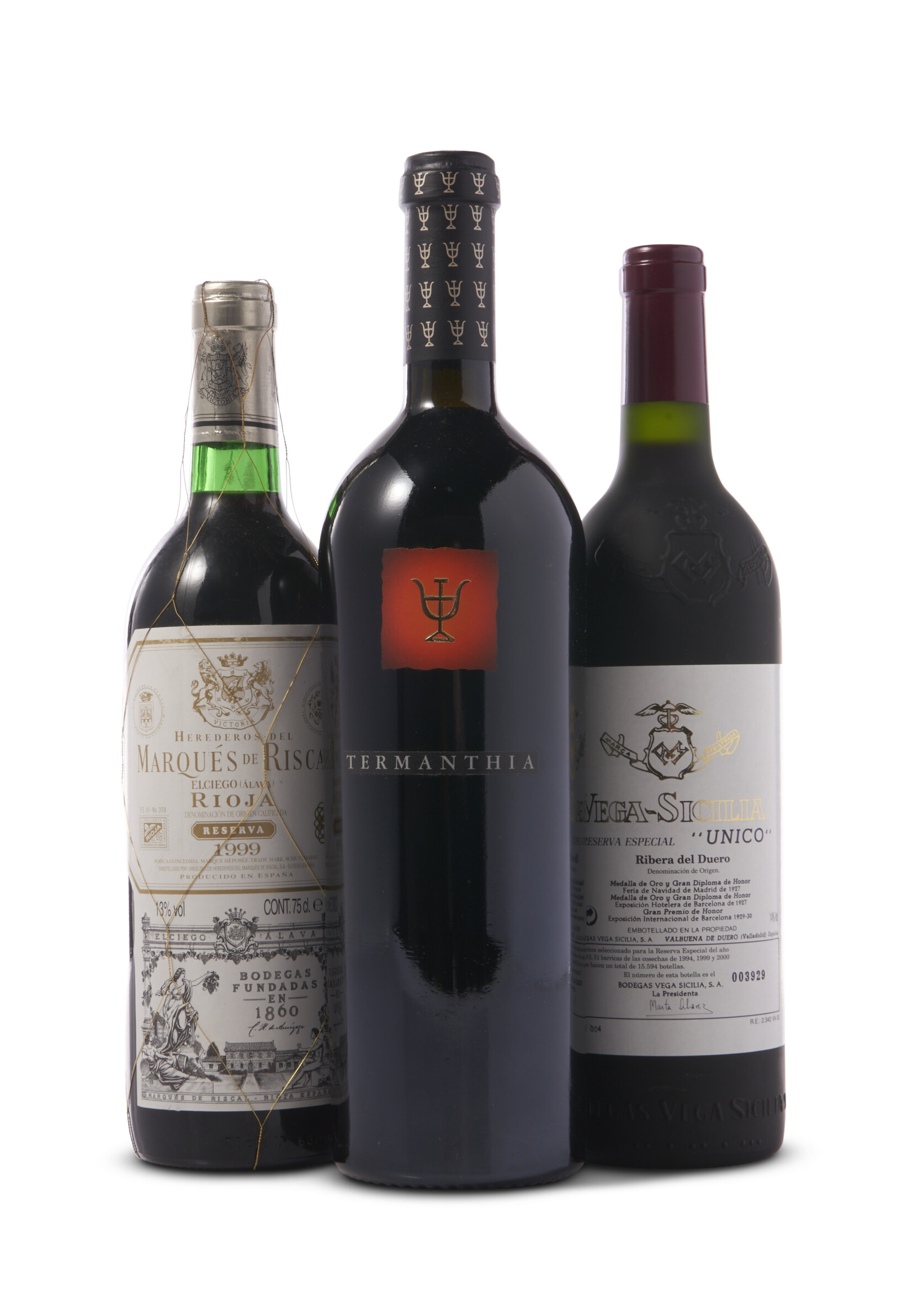 Mixed Spanish Wines 1981-2004, Vega Sicilia, Unico, Ribera del Duero ...