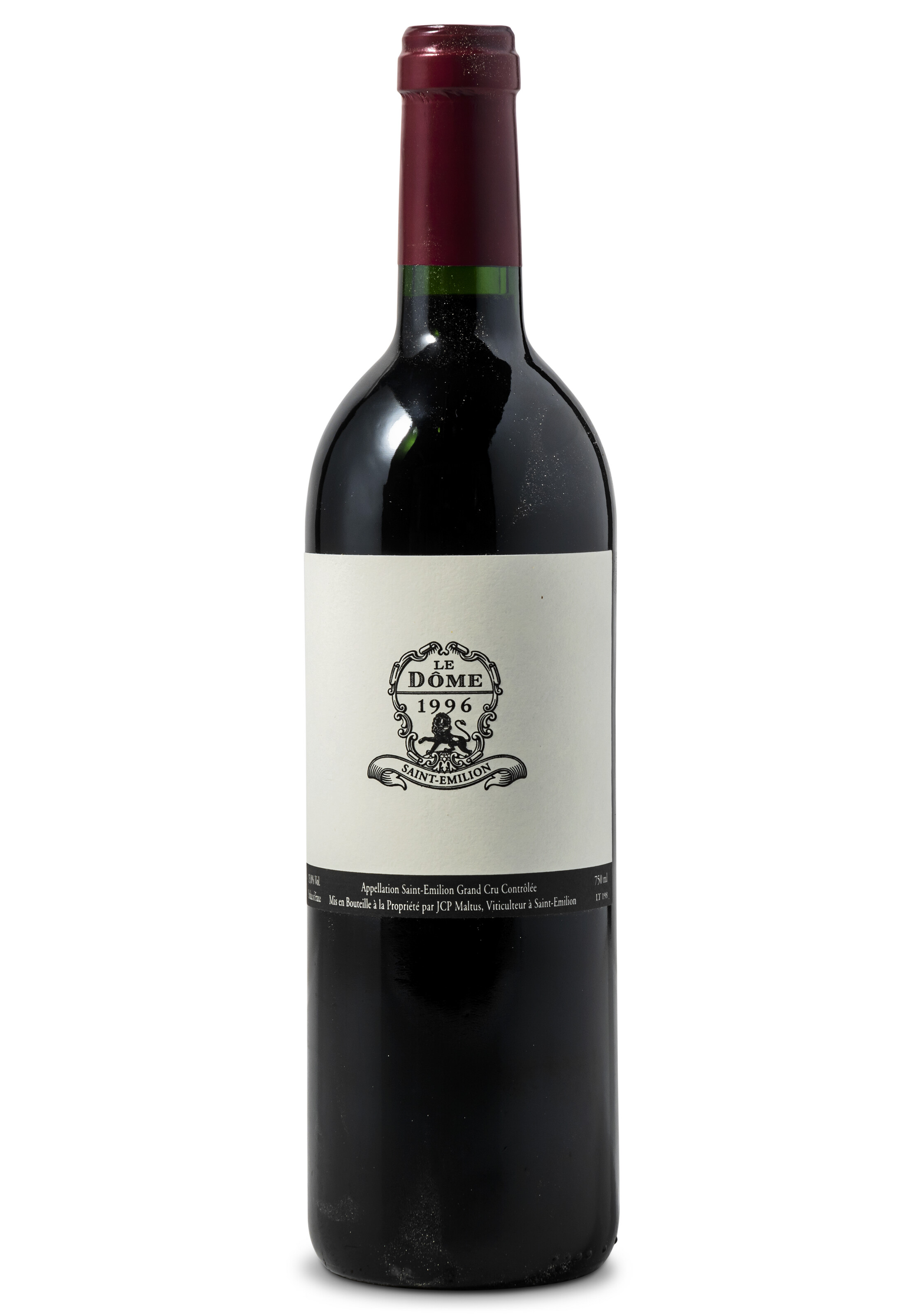 Le Dôme 1996, Saint-EmilionIn original wooden case. Scuffed capsules ...