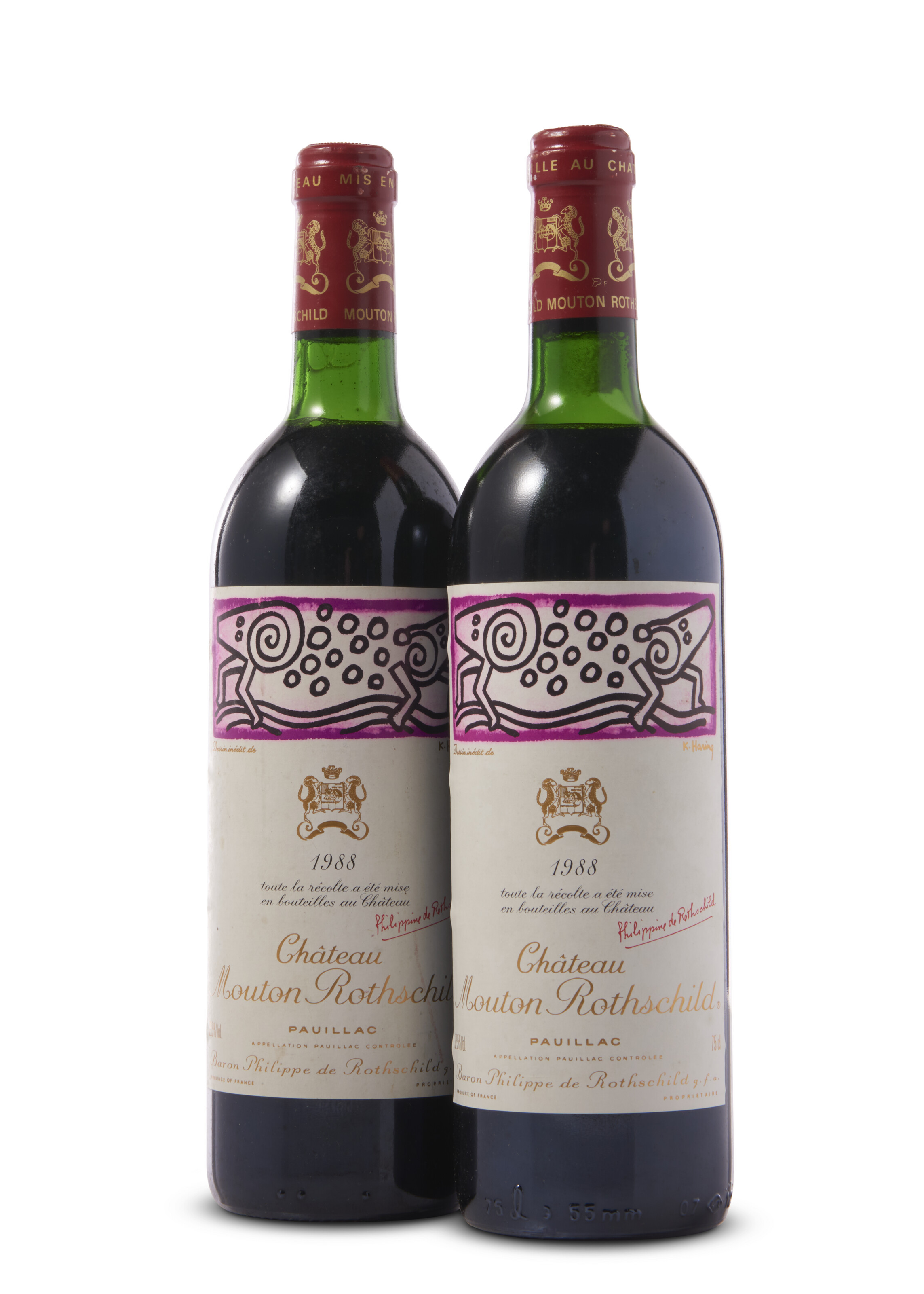 Château Mouton Rothschild Premier Cru Classé, Pauillac 1988, Four bin ...