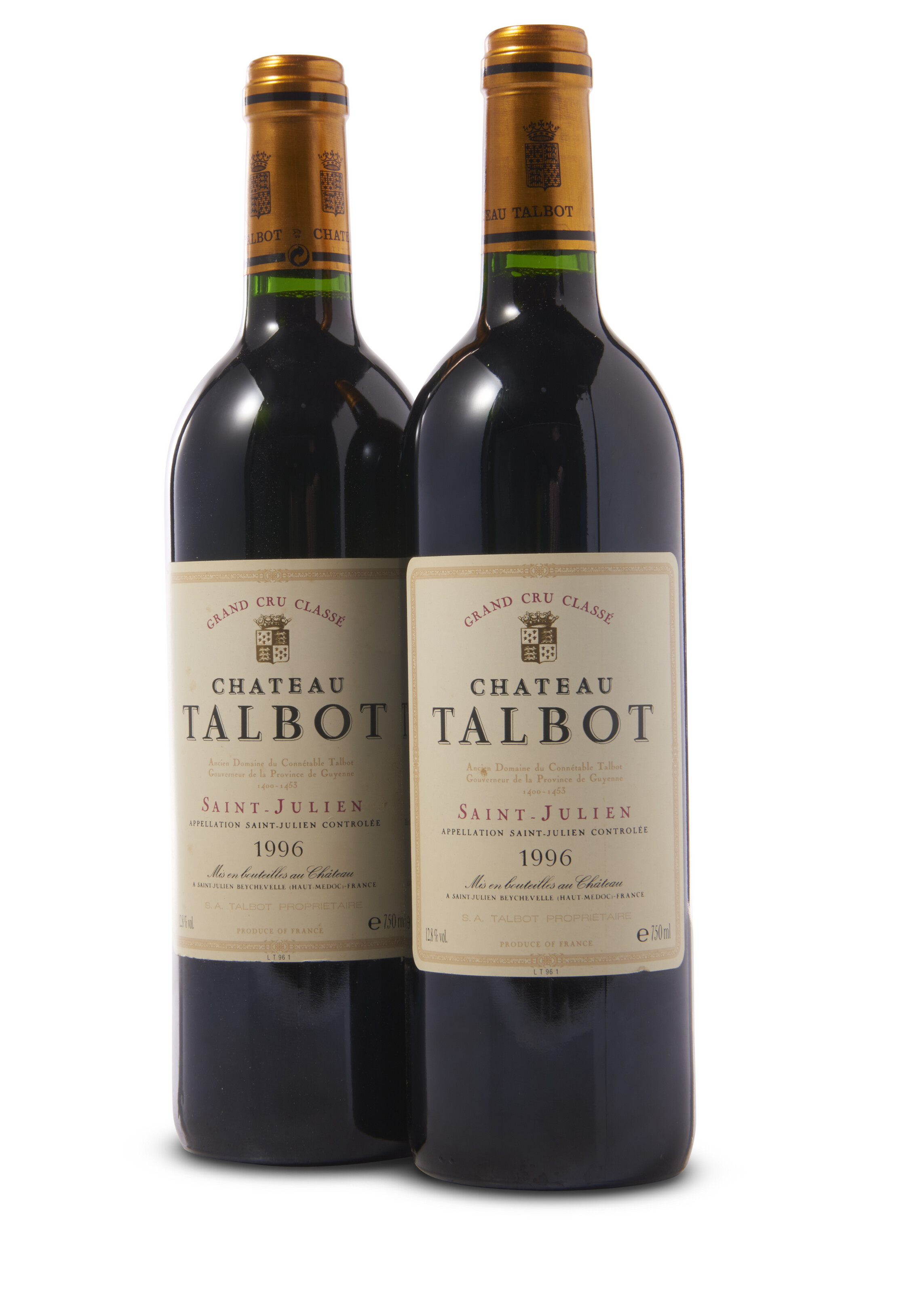 Château Talbot 4ème Cru Classé, Saint-Julien 1996, In original wooden ...