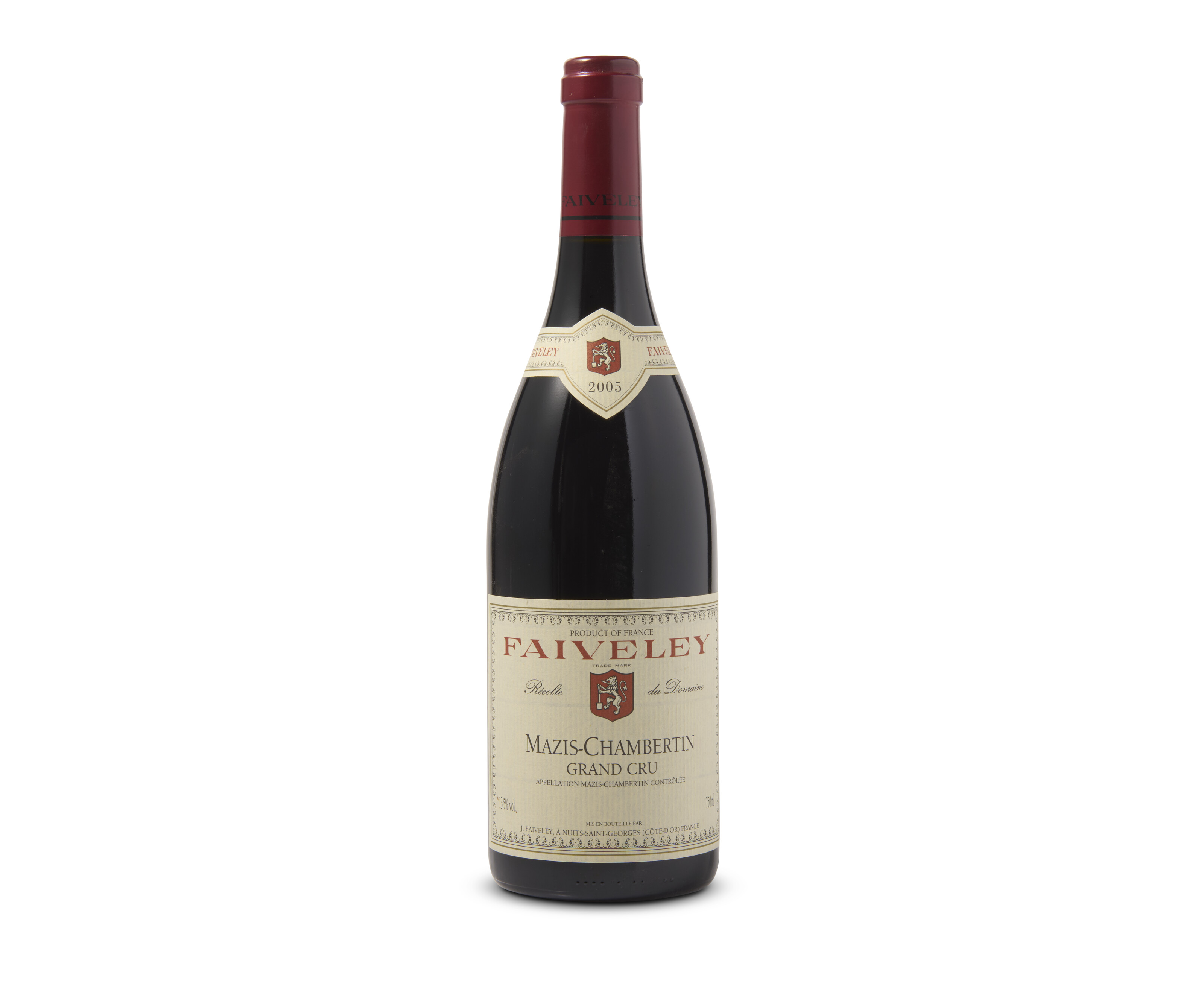 Domaine Faiveley, Mazis-Chambertin 2005, Good appearance. Levels: 0.5cm ...