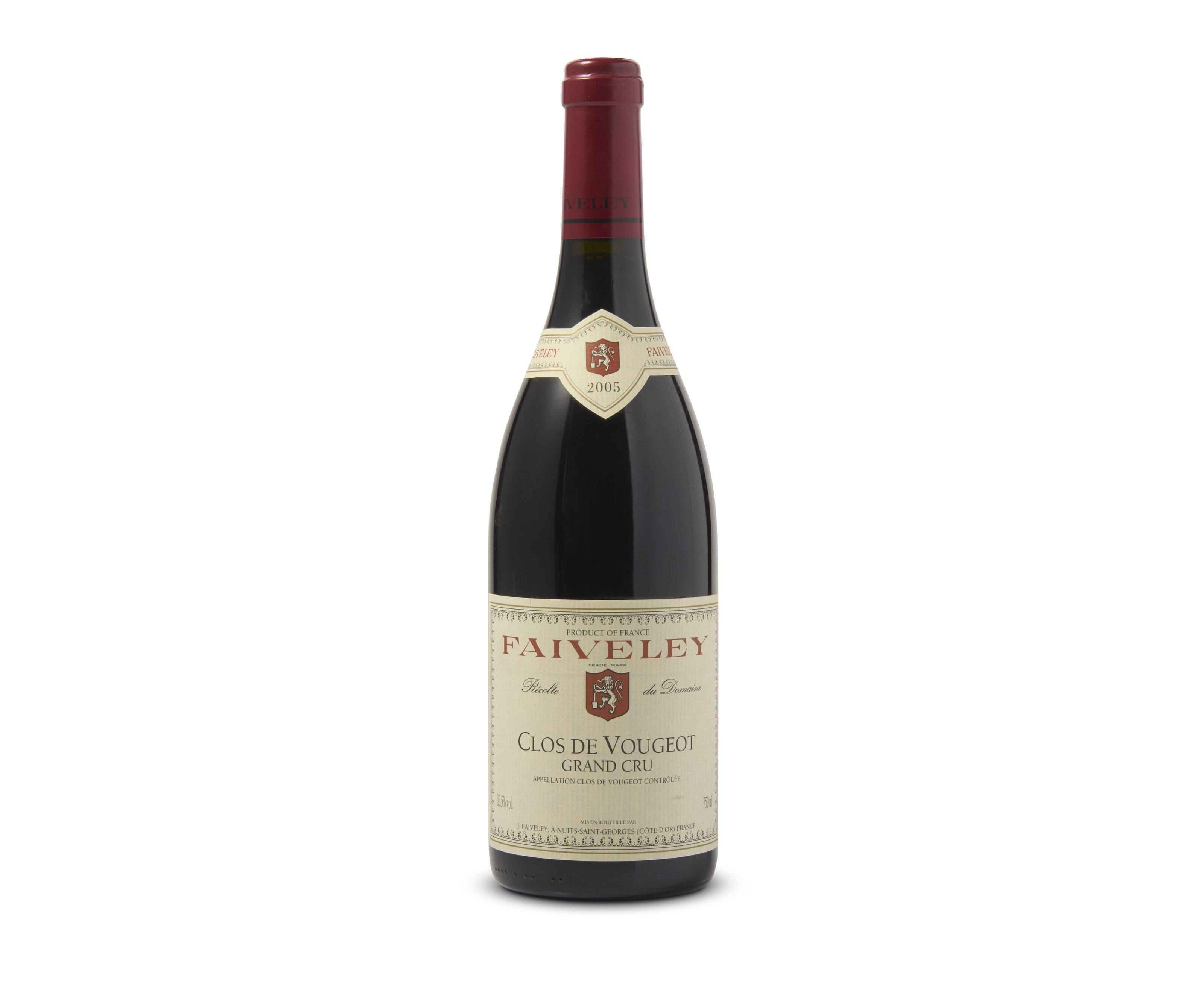 Domaine Faiveley, Clos de Vougeot 2005, One slightly nicked label ...
