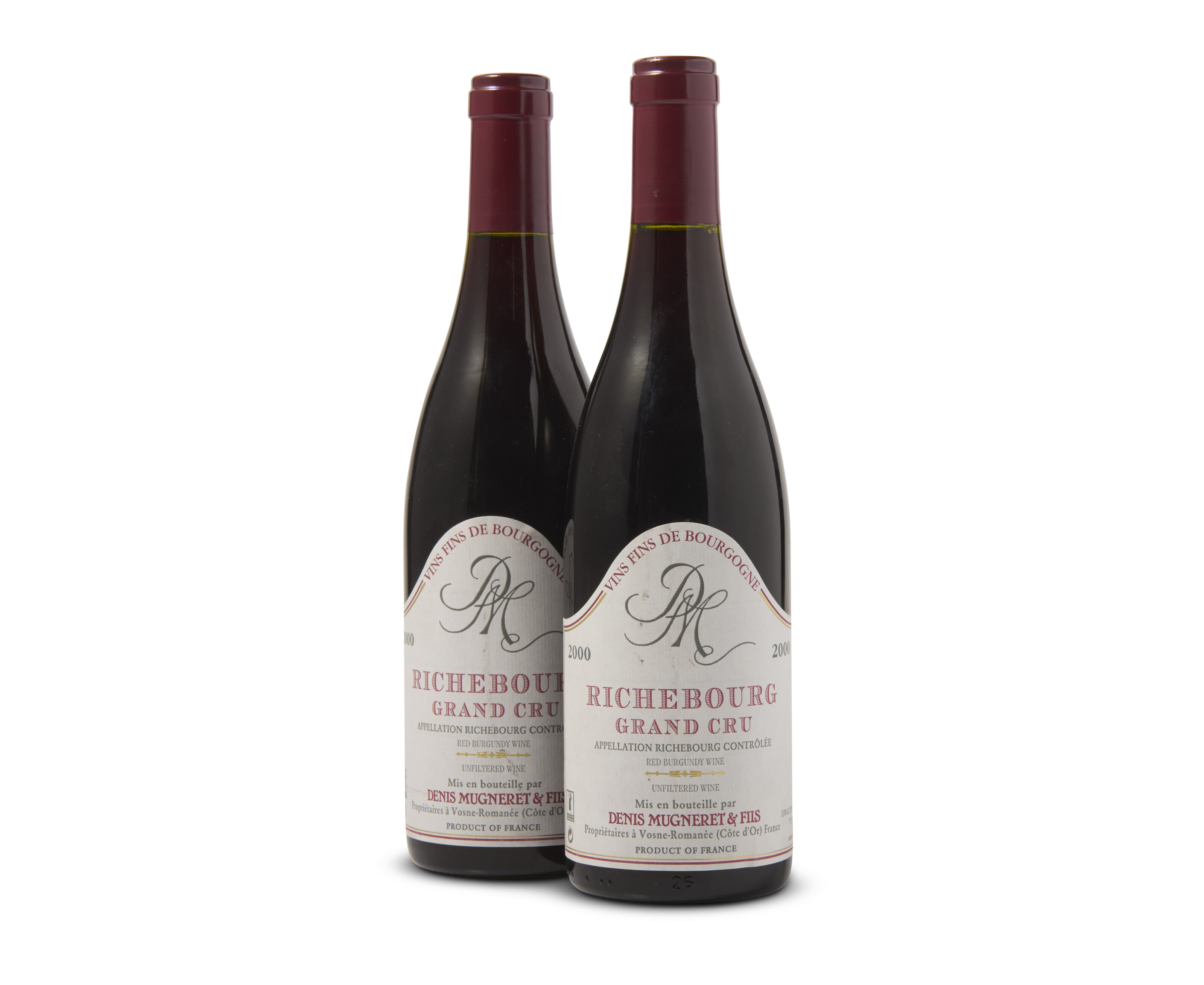 Denis Mugneret et Fils, Richebourg 2000, Slightly bin-soiled labels ...