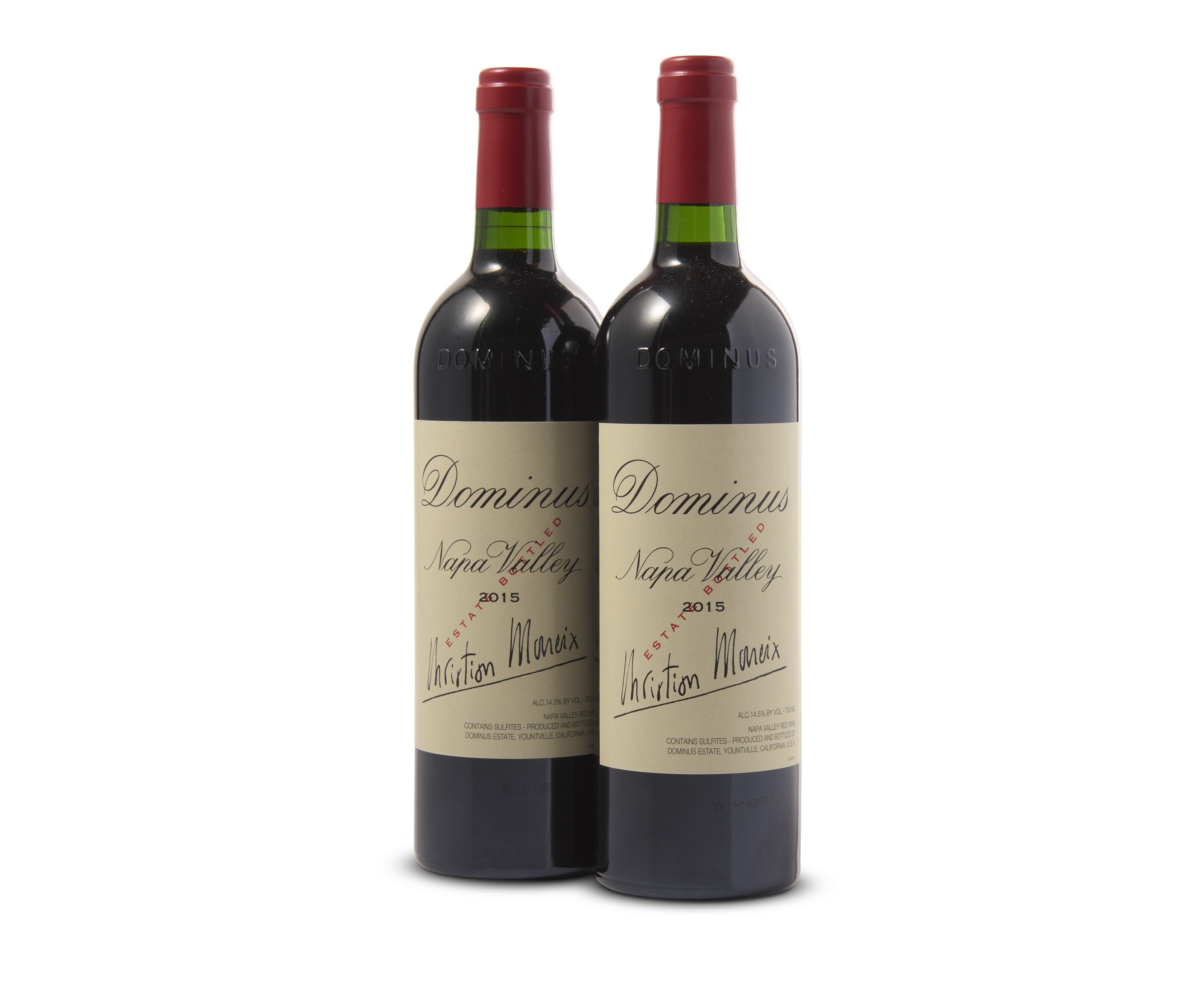 Dominus, Napa Valley 2015, French import back labels. Excellent ...