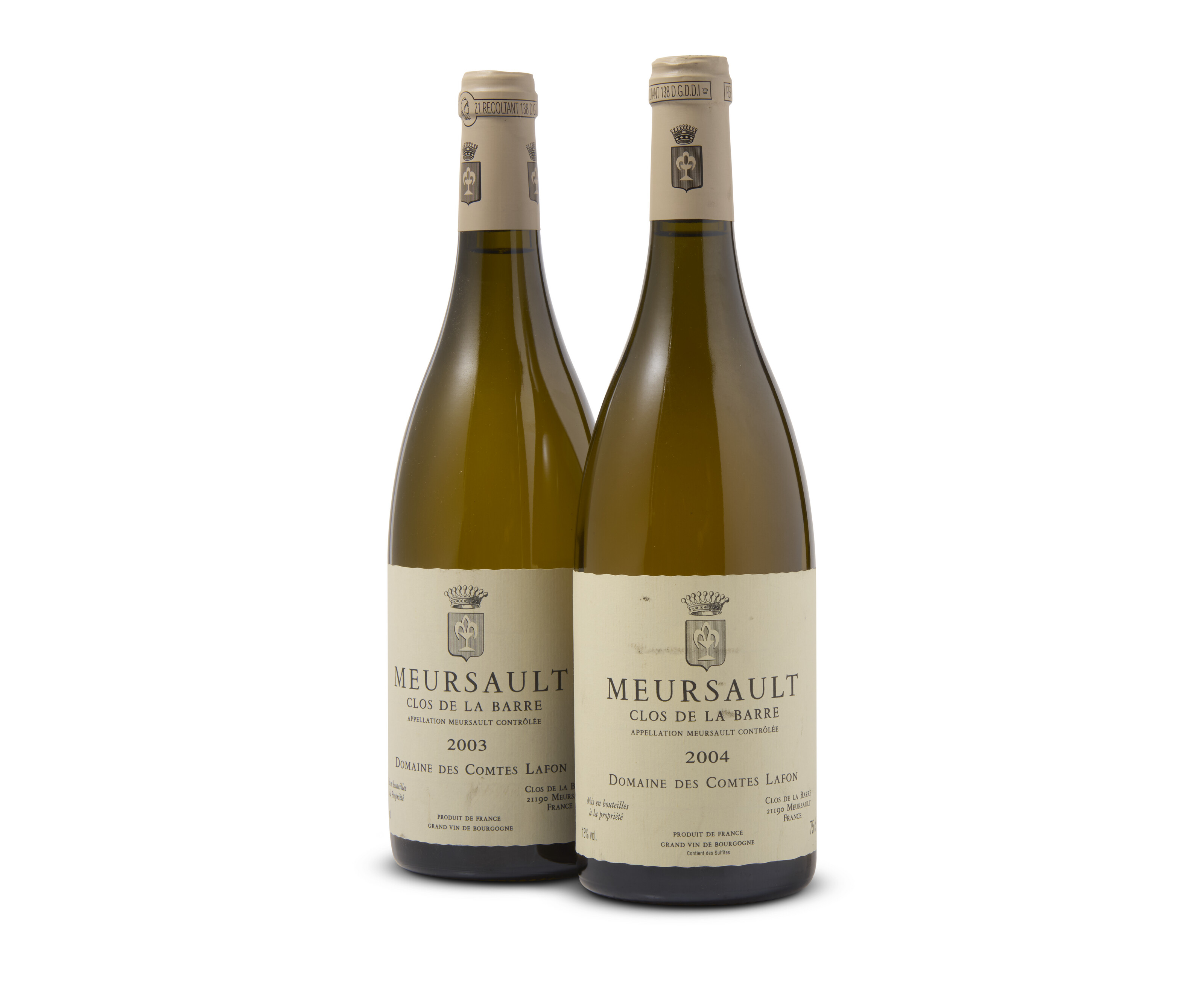 Mixed Comtes Lafon Meursault Clos de la Barre 2003-2004, Domaine des ...