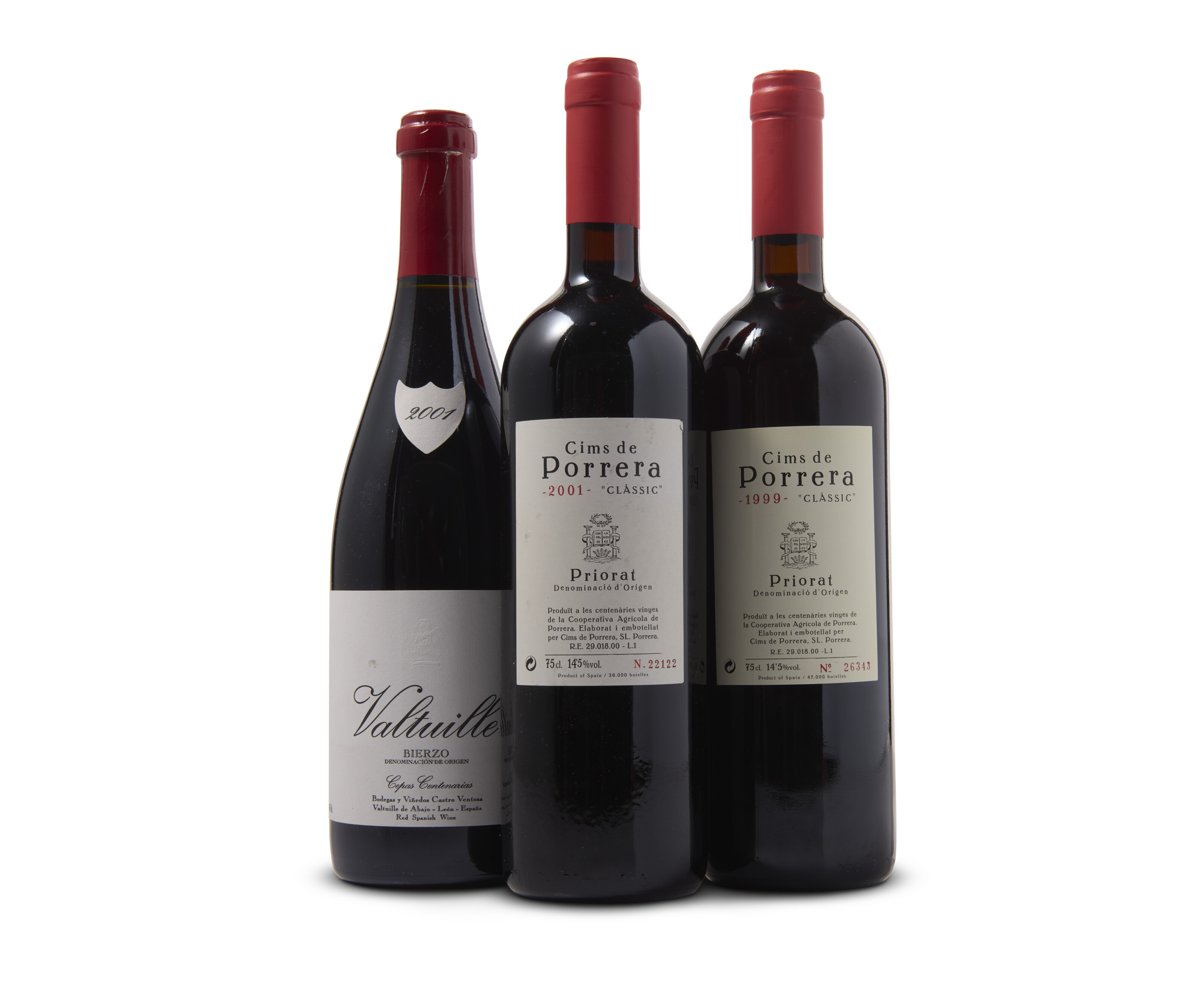 Mixed Spanish Wines 1999-2001, Cims de Porrera Classic1999In original ...