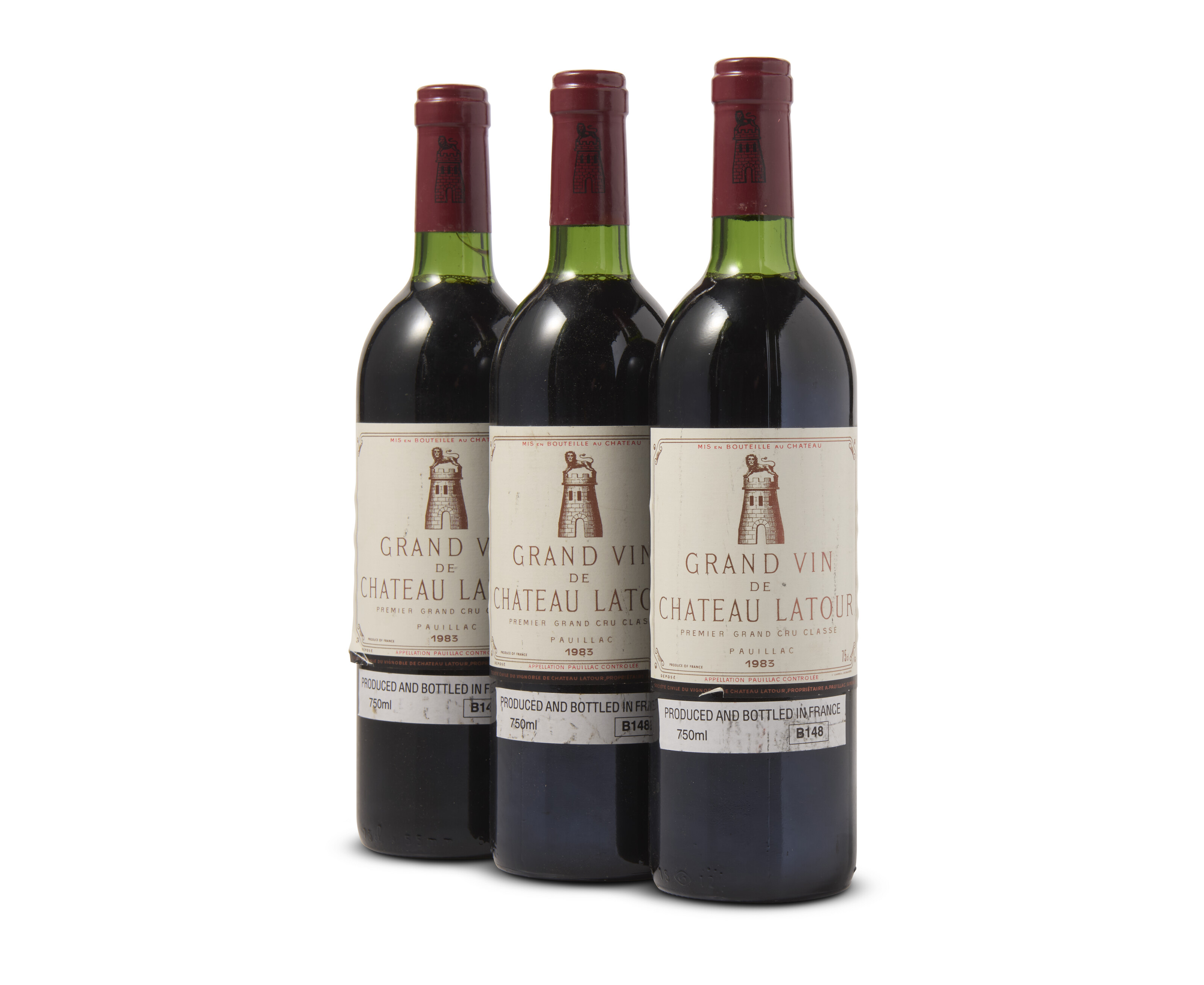 Château Latour 1983, Bin-soiled labels. One damaged label. South ...